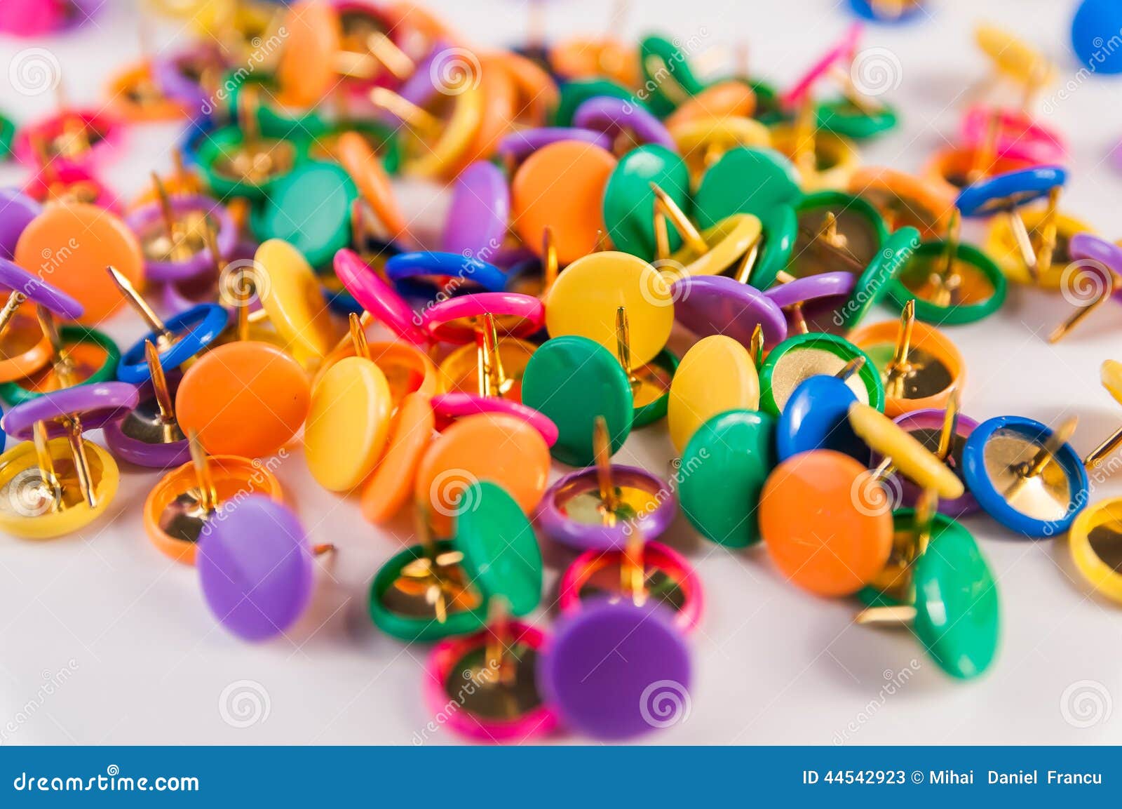 Colorful thumbtacks stock image. Image of shape, nails - 44542923