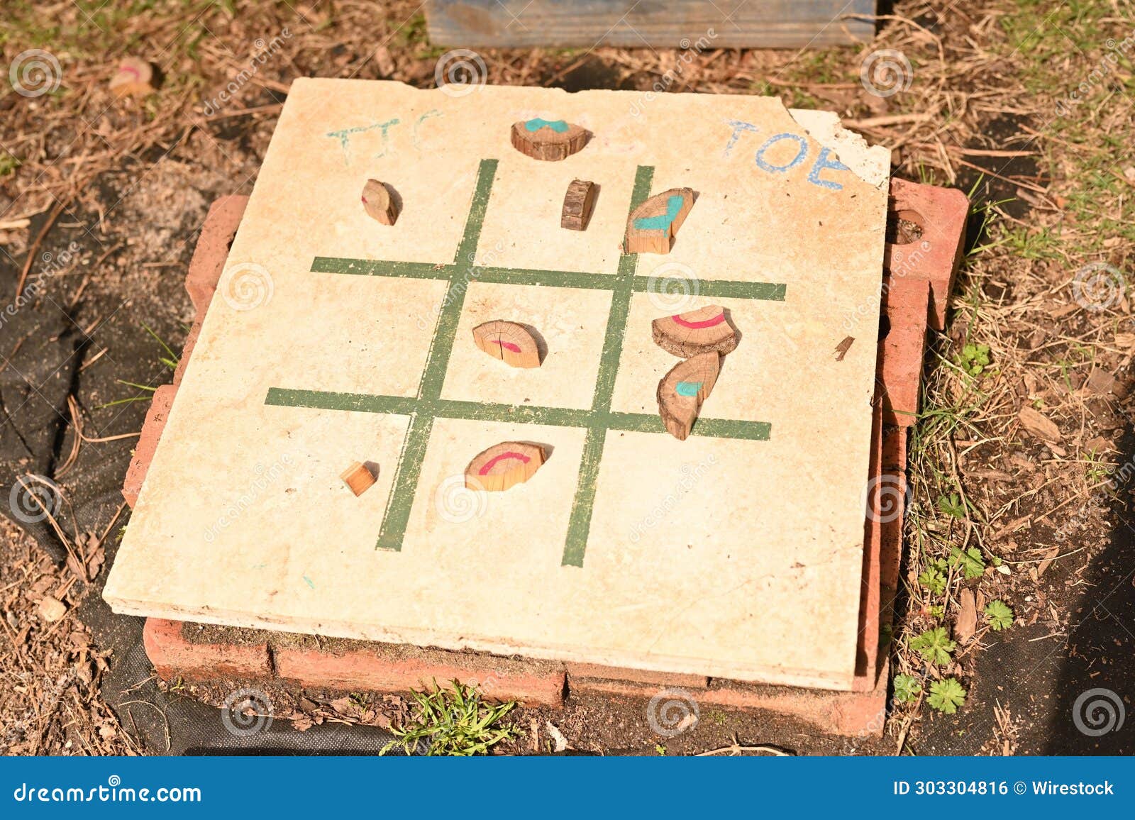 Colorful Tic Tac Toe Board Game in a Cardboard Box Stock Photo - Image ...
