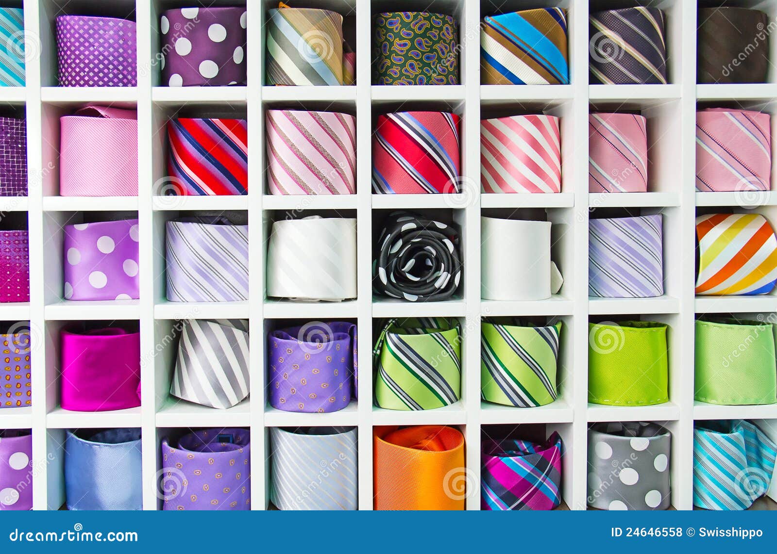 Colorful tie collection stock photo. Image of fabric - 24646558