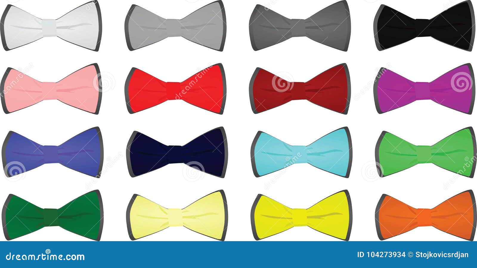 Colorful tie set stock vector. Illustration of fashion - 104273934