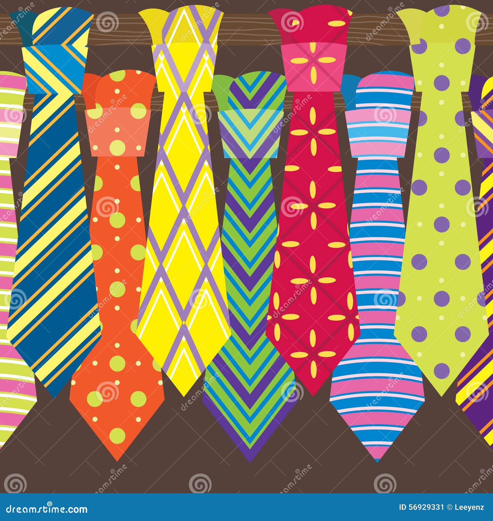 Colorful Ties stock vector. Illustration of pattern, ties - 56929331