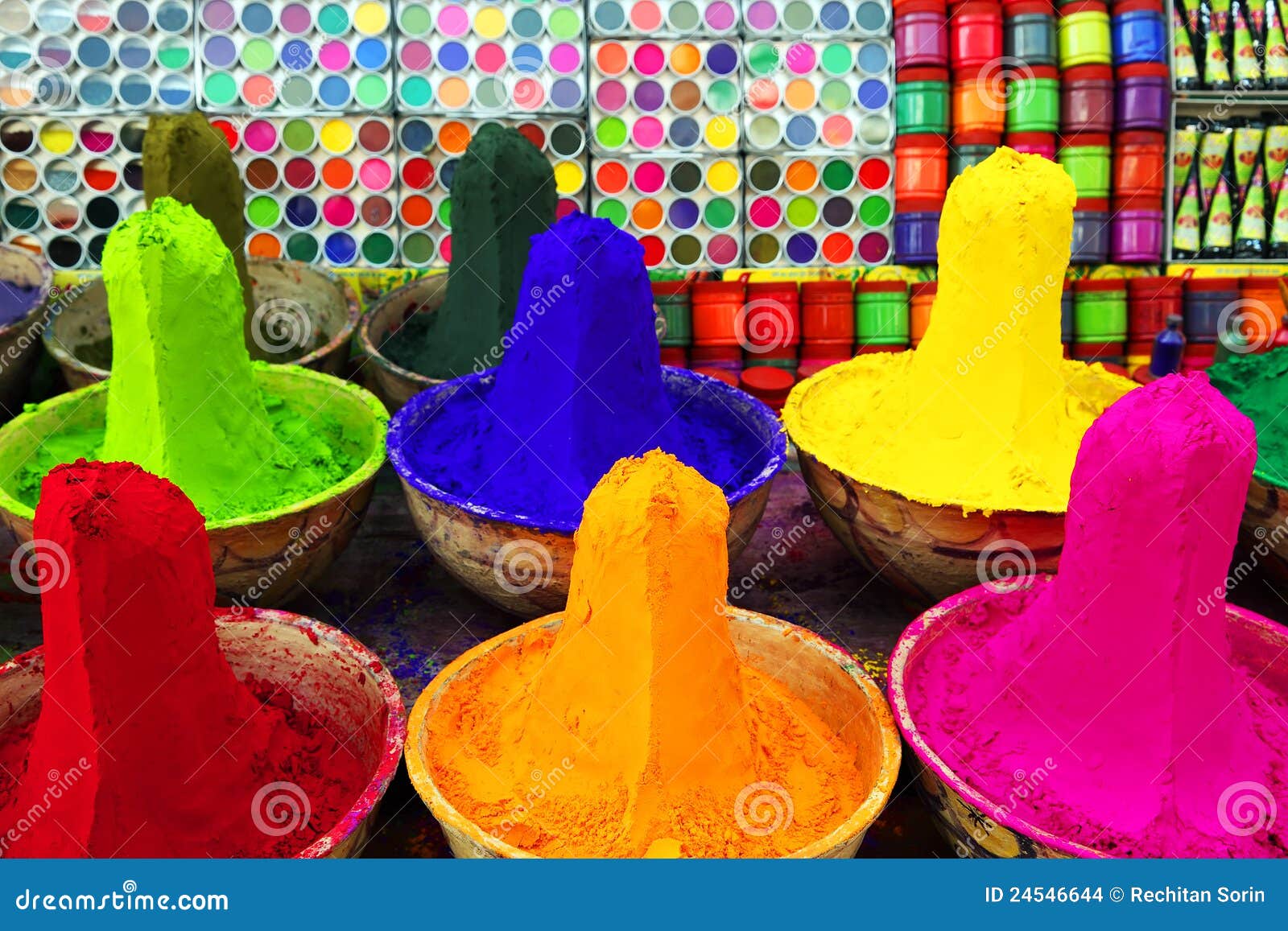 Colorful tika powders stock photo. Image of incredible - 24546644