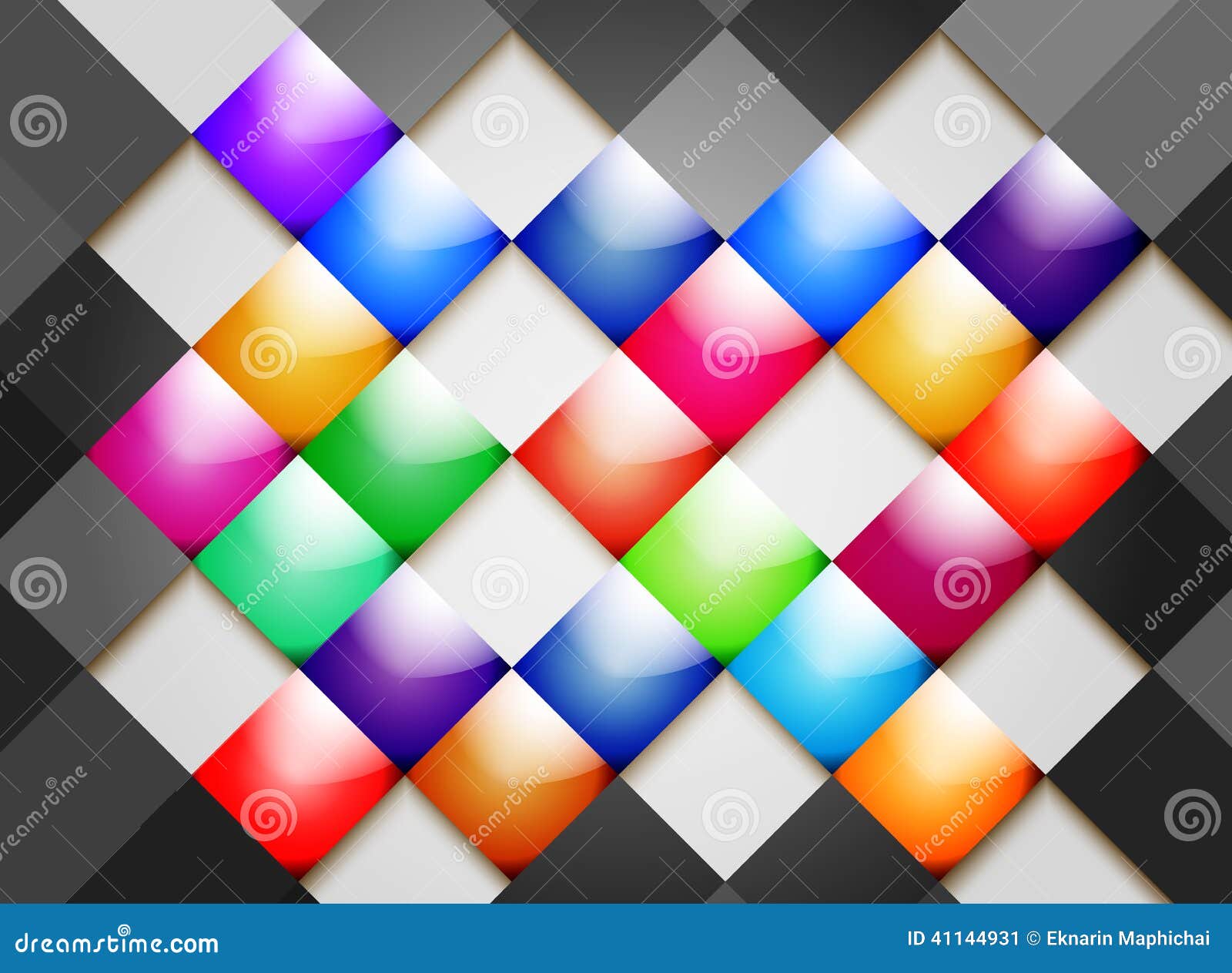 Colorful Tile Abstract Background Stock Illustration - Illustration of ...