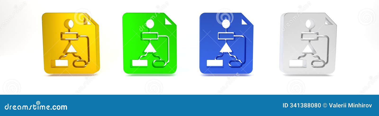 Colorful Tile Flowchart for Program Design or Process Management Plan ...