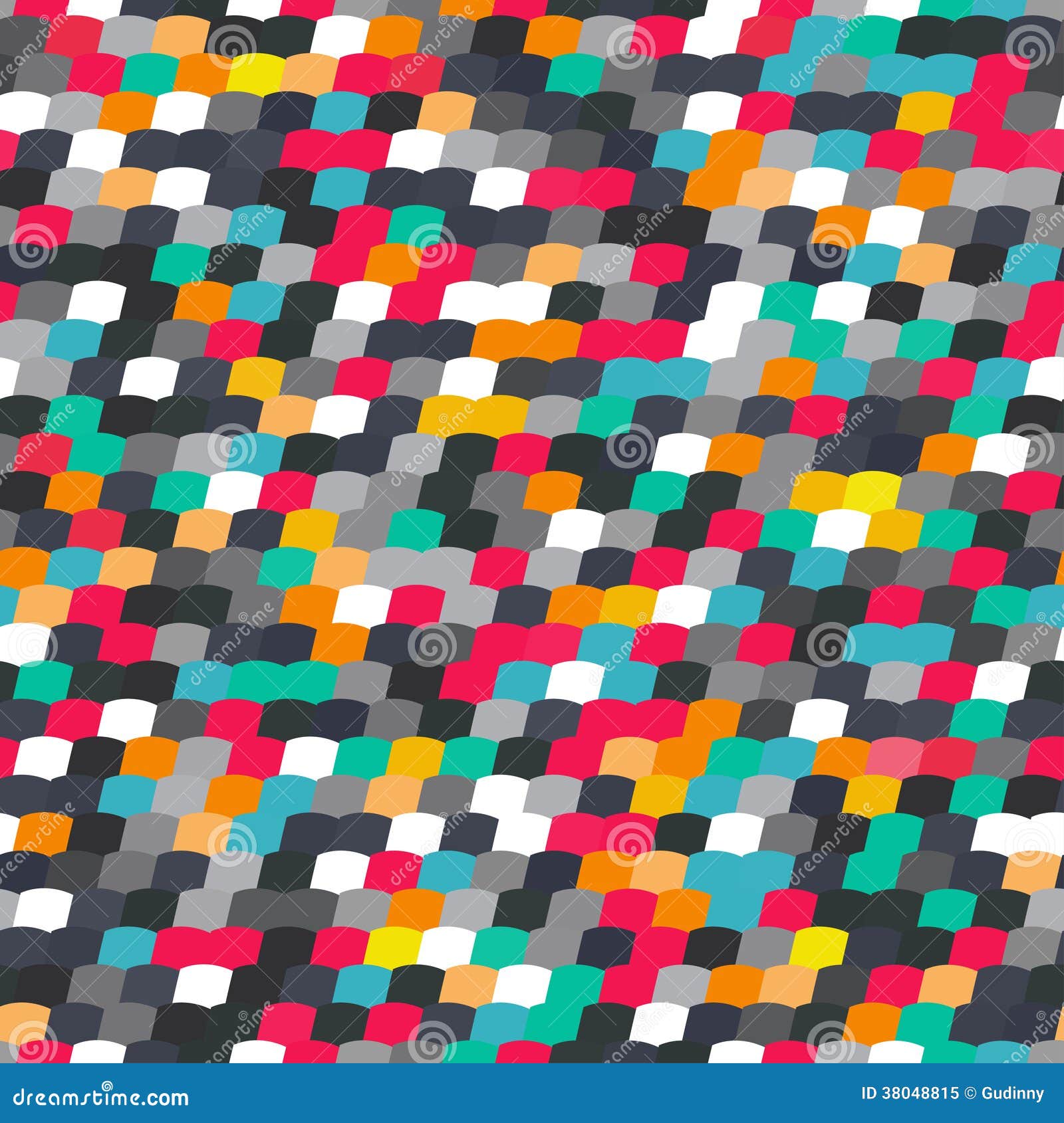 Colorful Tile Block Pattern Seamless Repeated Vector Background ...