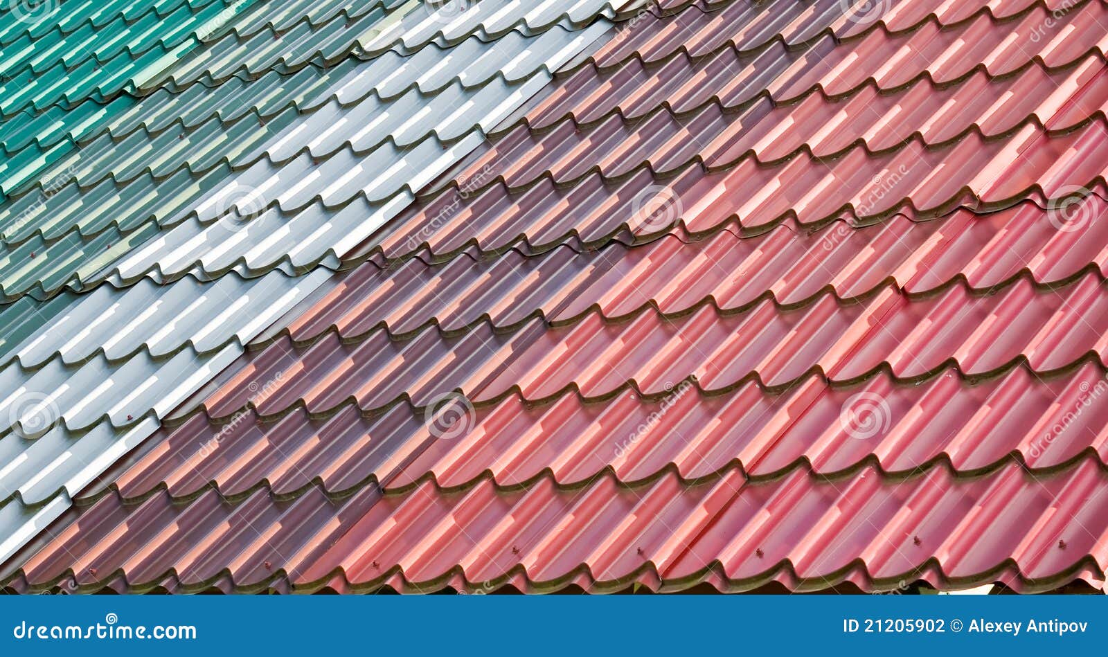 Colorful tiled roof stock photo. Image of blue, green - 21205902