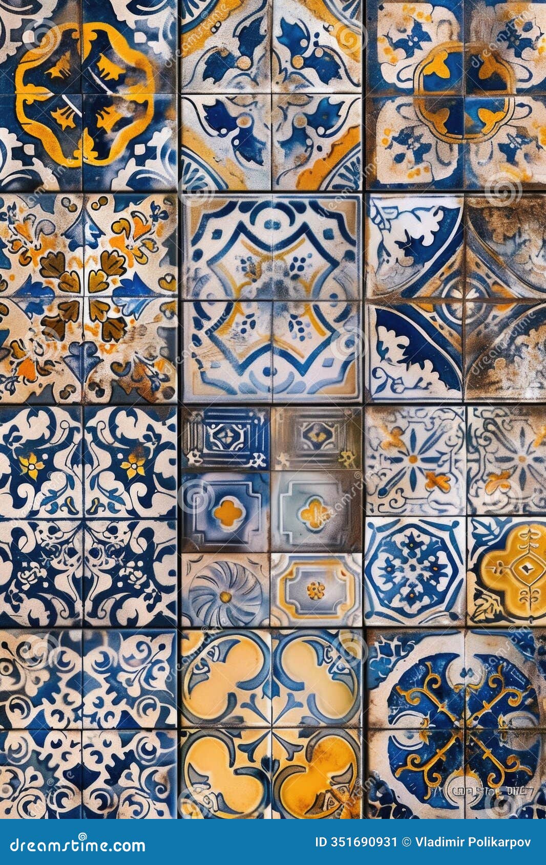 Colorful Tiles Arranged on a Wall, Perfect for Interior Design Projects ...