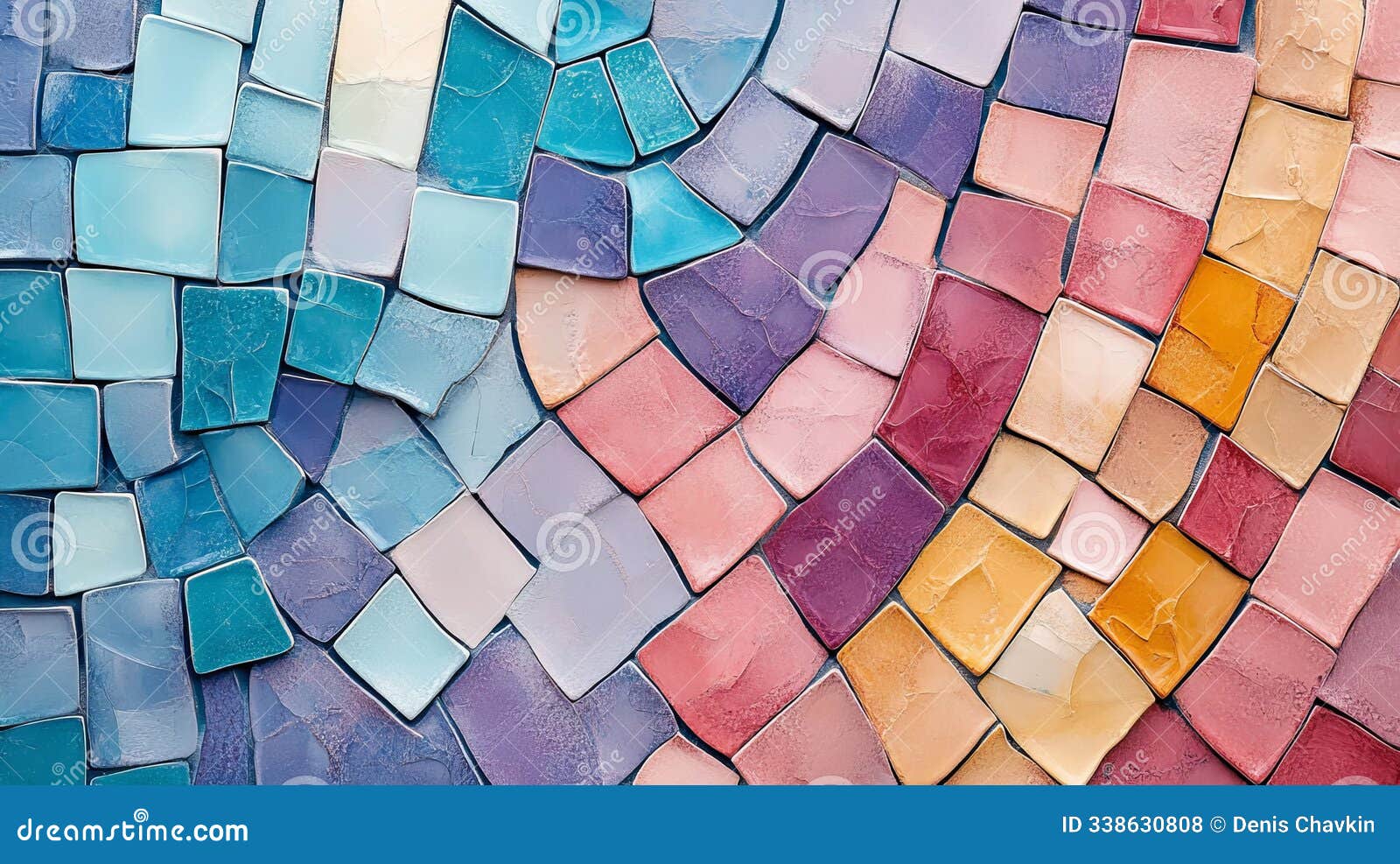 Colorful Tiles, Interlocking Pastel Tiles Forming a Mosaic Stock ...