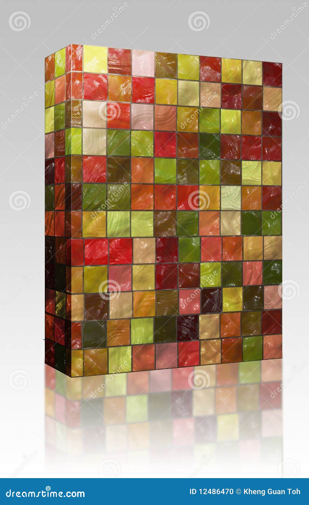 Colorful Tiles Pattern Box Package Stock Illustration - Illustration of ...