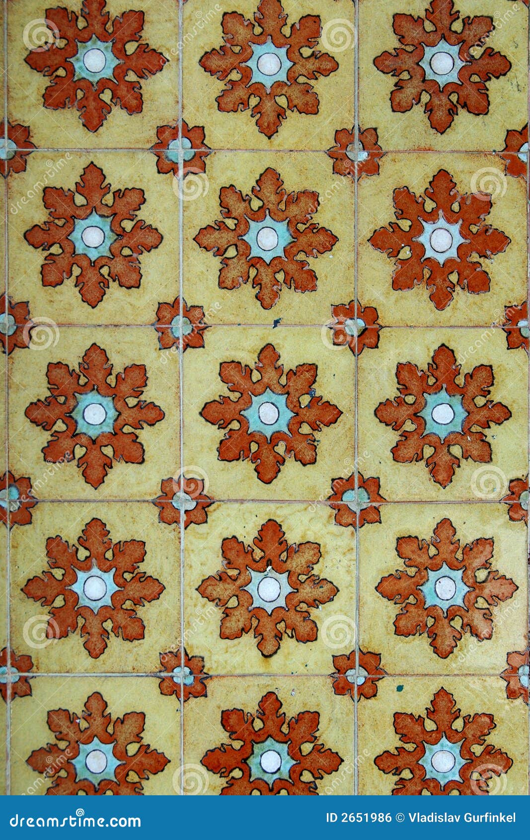 Colorful tiles on wall stock photo. Image of landmarks - 2651986