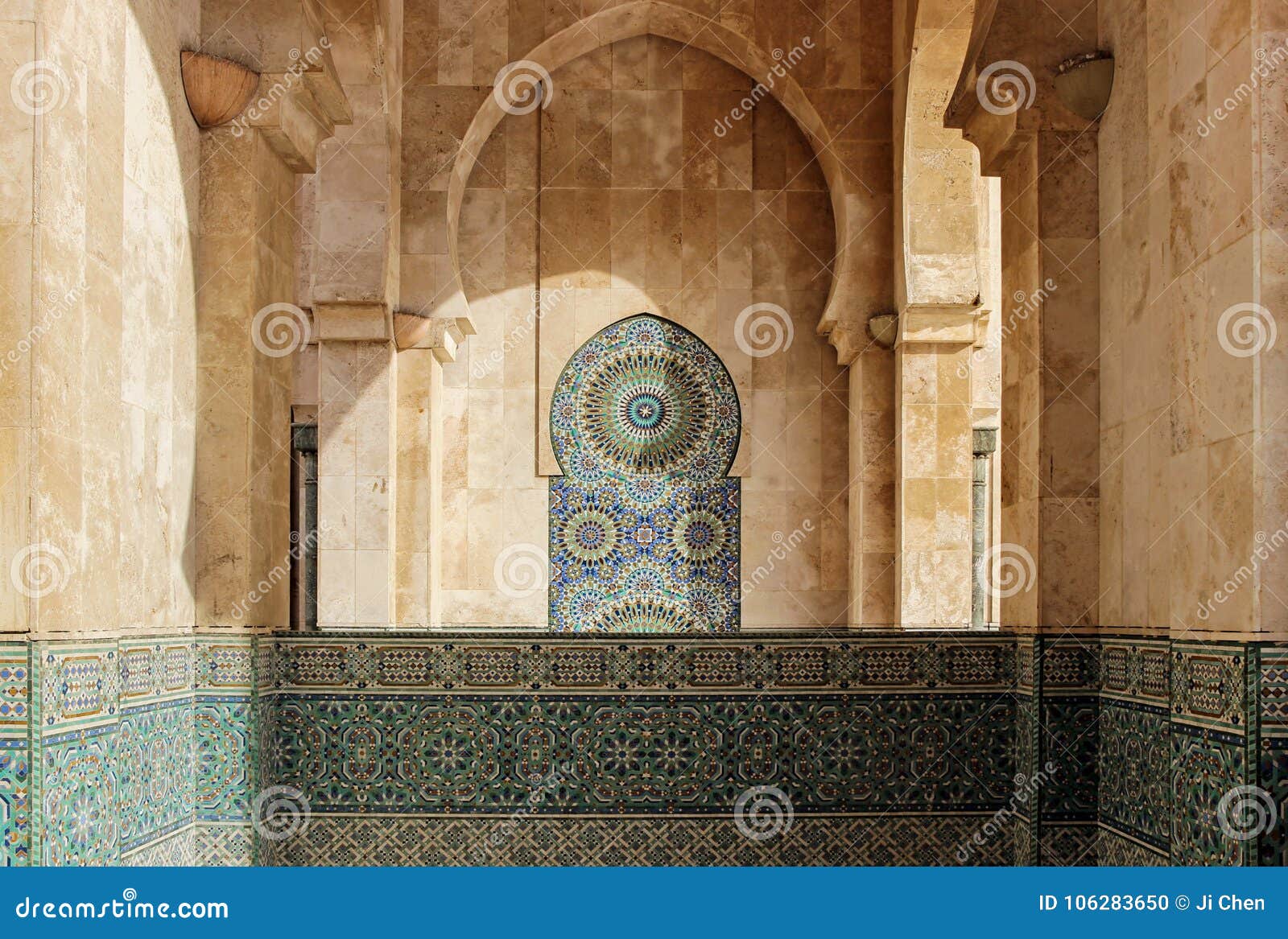 Colorful Tiles on Wall at Hassan II Mosque Editorial Image - Image of ...
