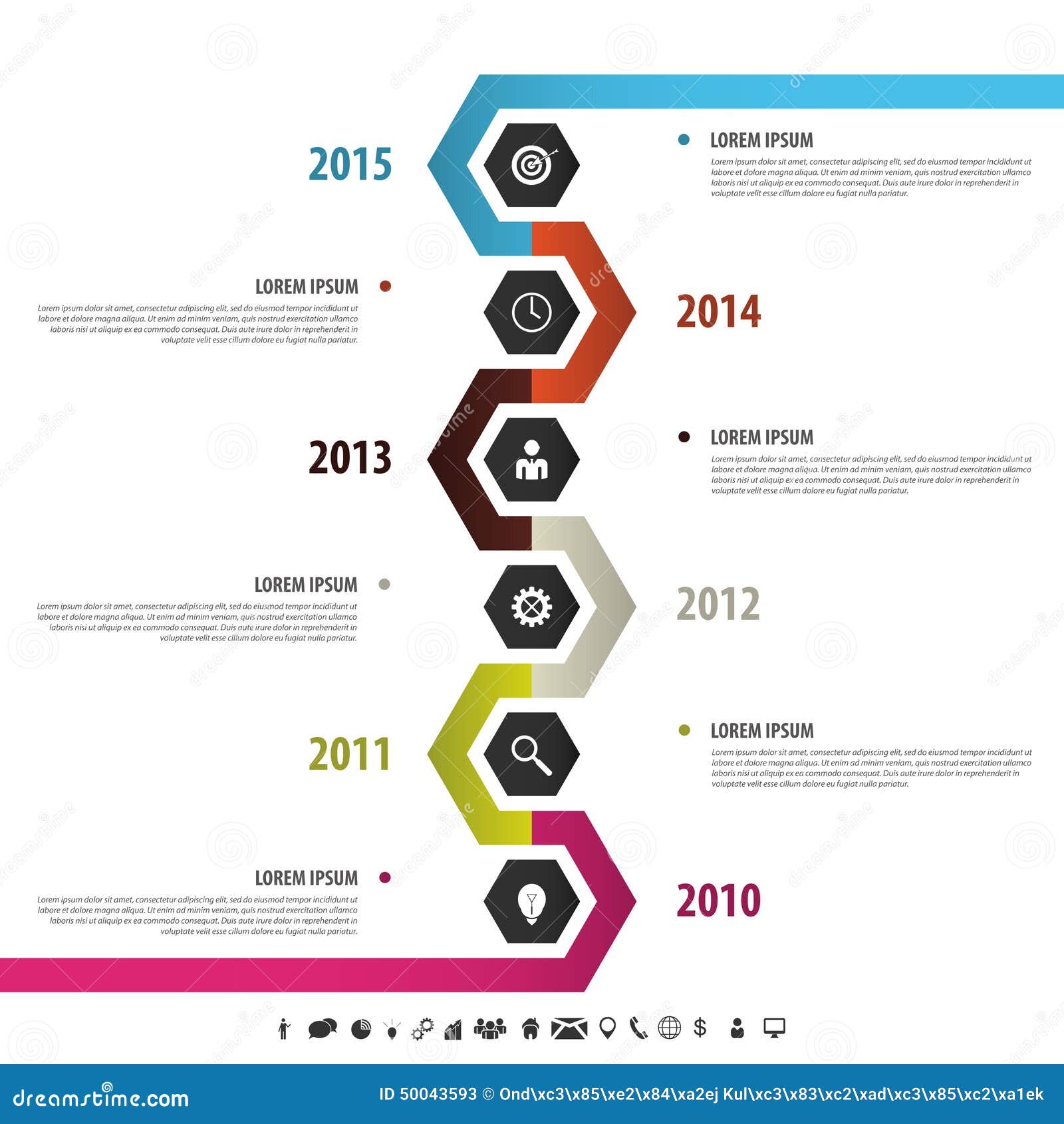 Colorful Timeline. Infographic Design Stock Vector - Illustration of ...