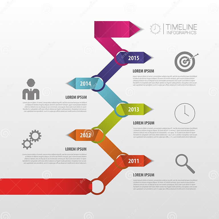 Colorful Timeline. Infographic Template Stock Vector - Illustration of ...