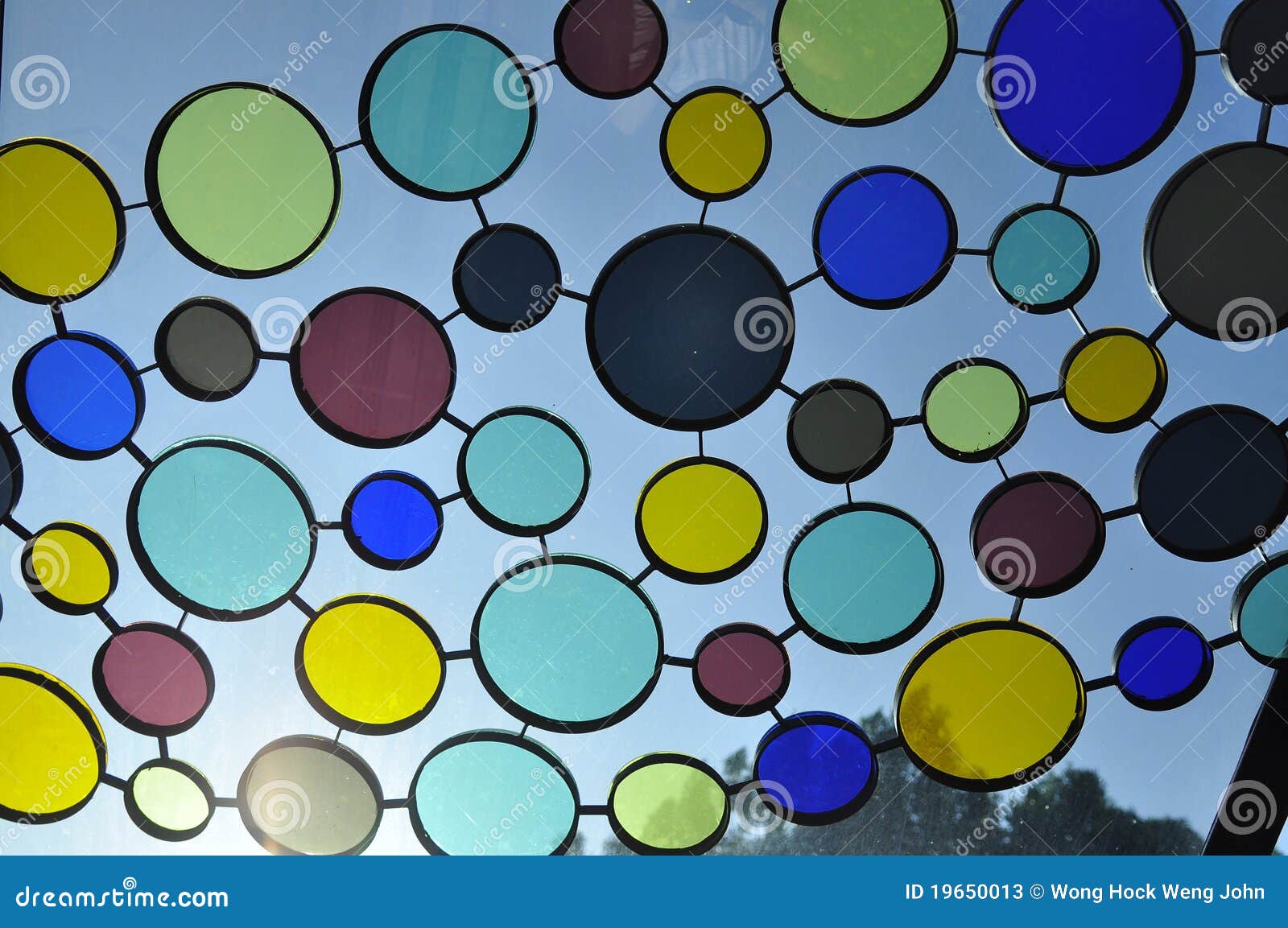 Colorful tinted glass stock image. Image of modern, circles - 19650013