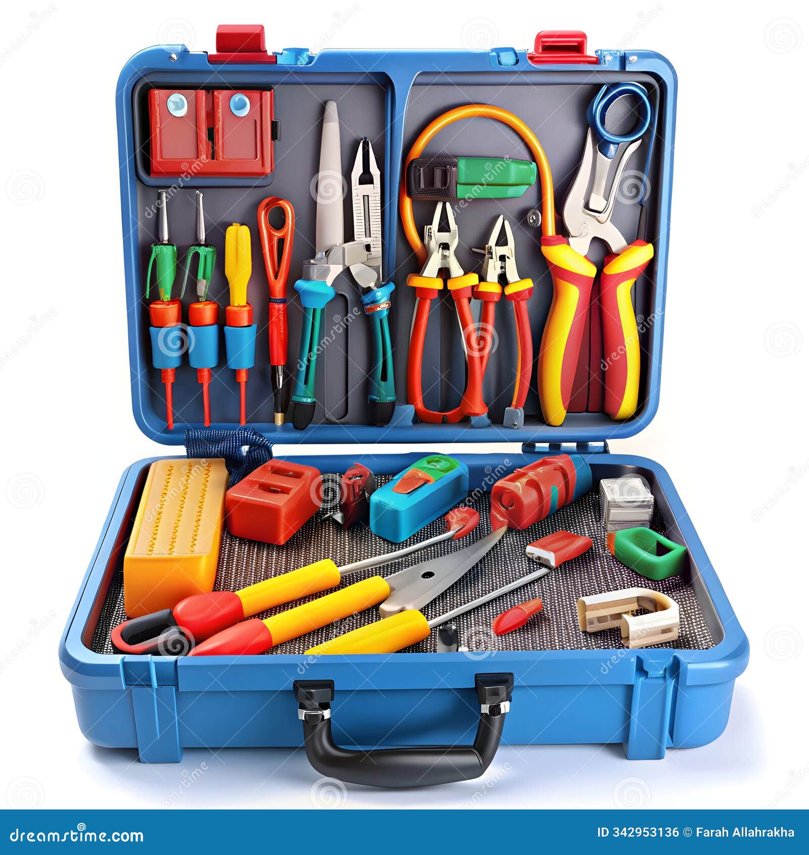 A Colorful Toolkit Filled with Various Electrical Tools Stock ...
