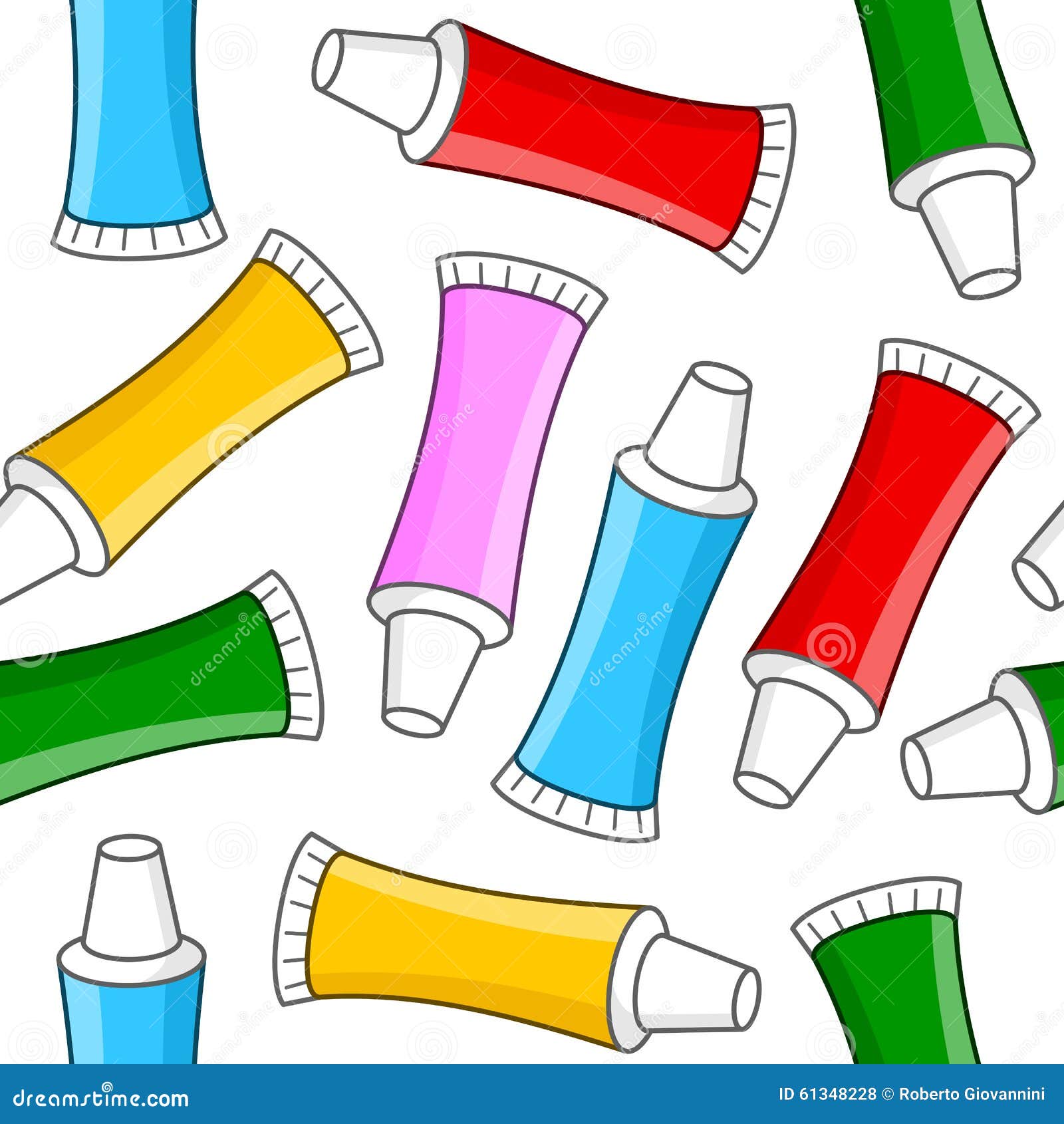 Colorful Toothpaste Seamless Pattern Stock Vector - Illustration of ...
