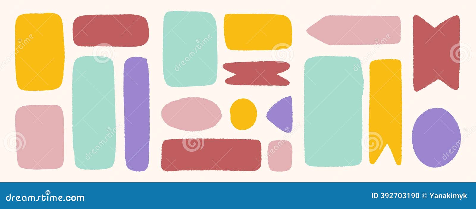 Set Of Colorful Torn Paper Stripes Element. Abstract Paper Texture With ...