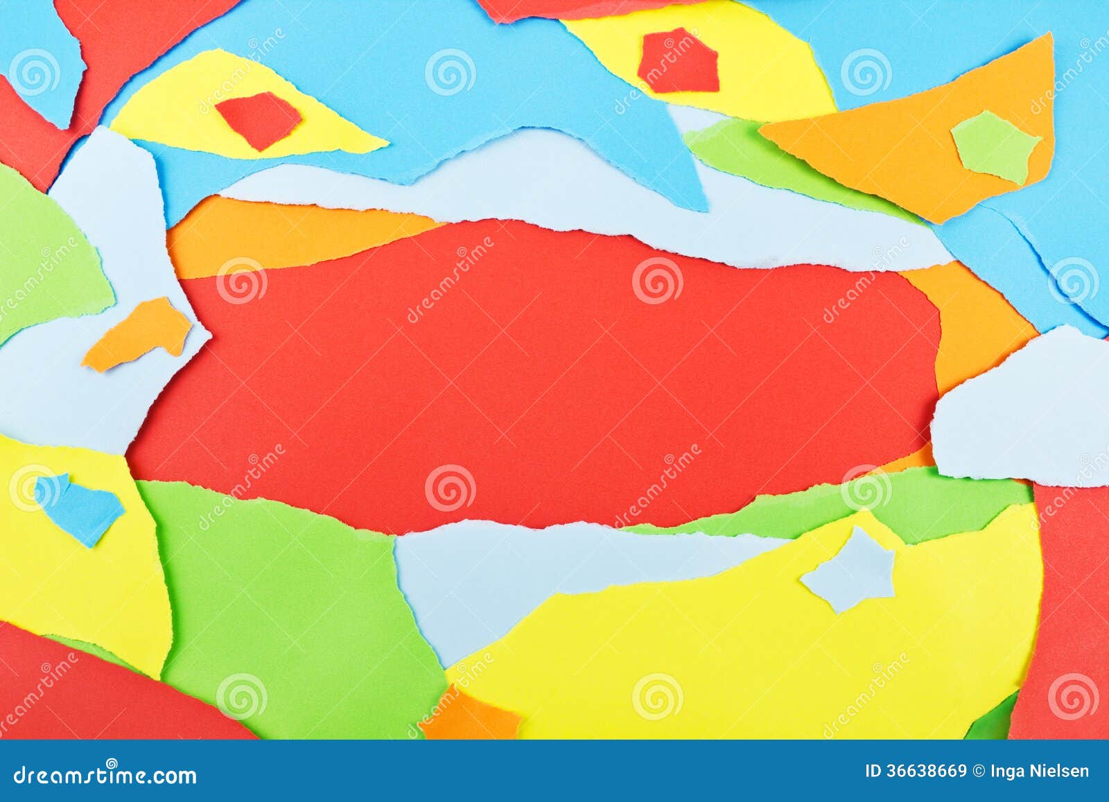 Colorful Torn Paper Background Stock Image - Image of border ...