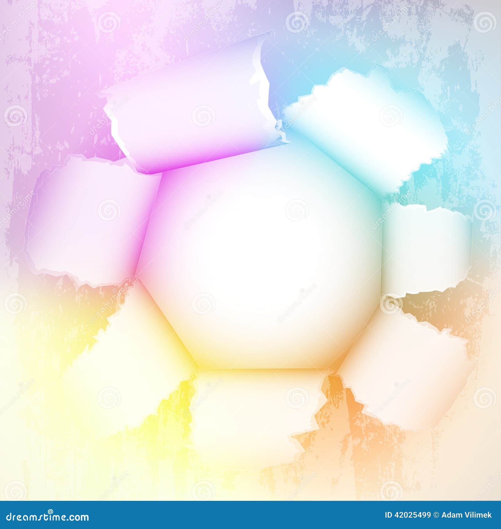 Set Of Colorful Torn Paper Stripes Element. Abstract Paper Texture With ...