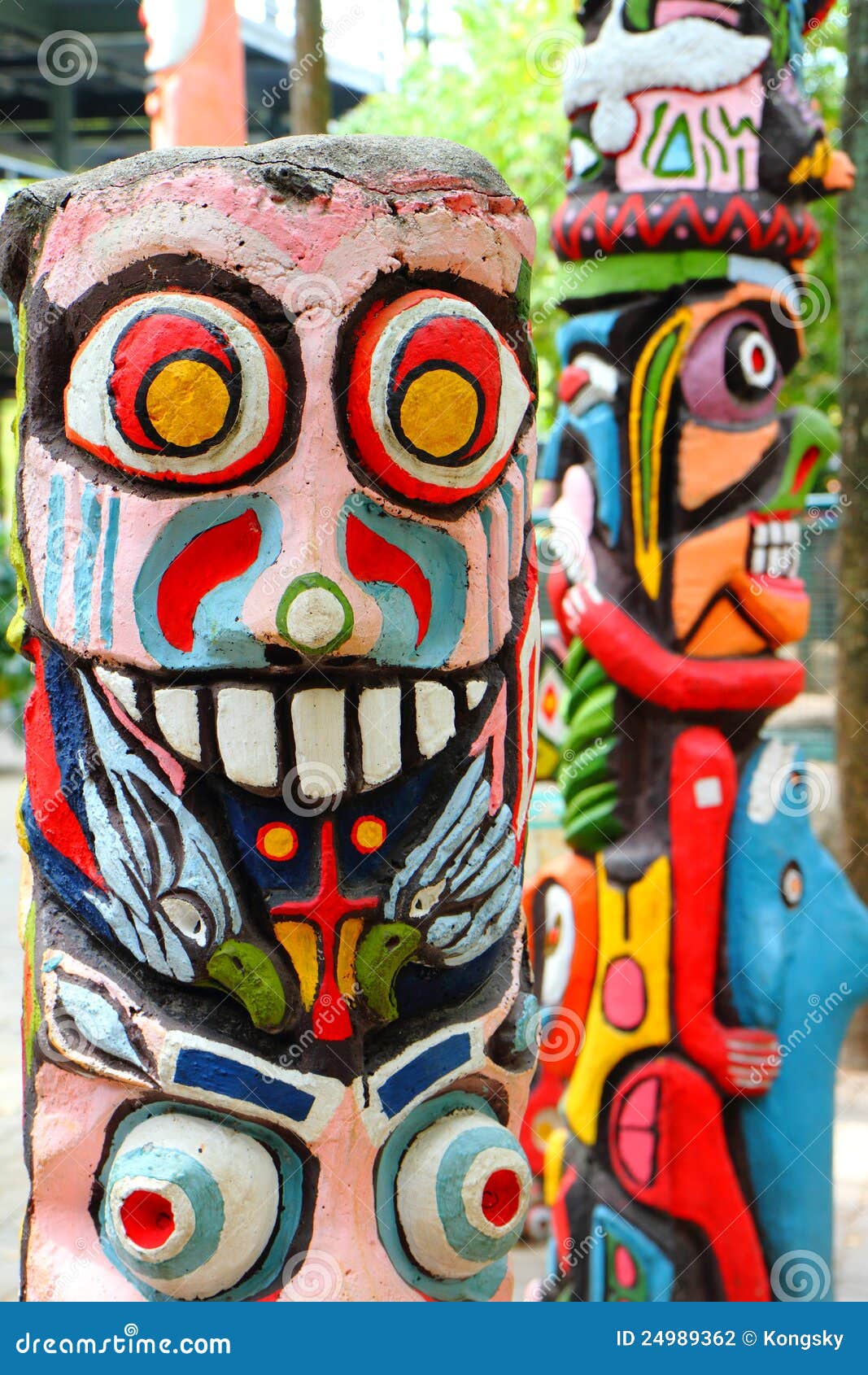 A colorful of totem . stock photo. Image of mythical - 24989362
