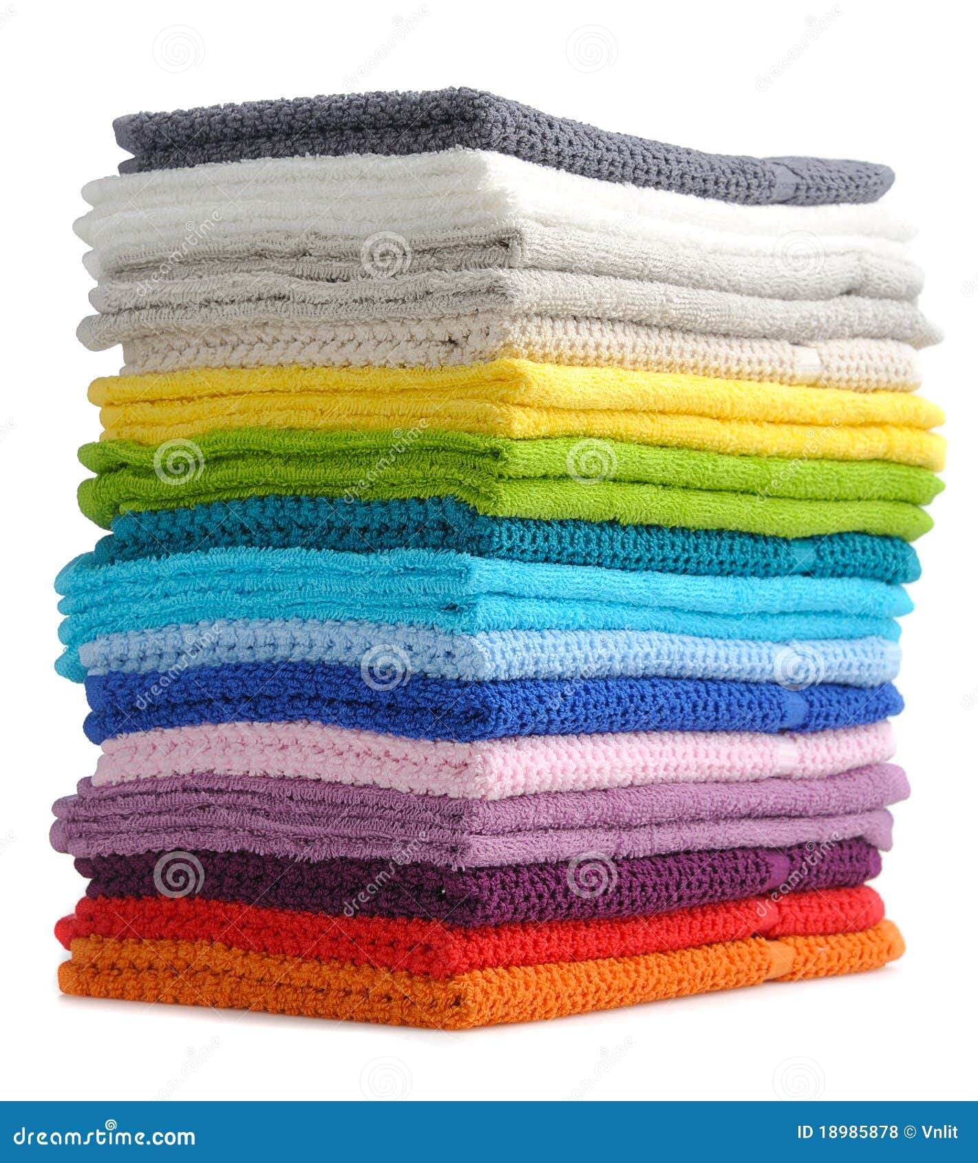 Colorful towels stock photo. Image of absorbent, stack - 18985878