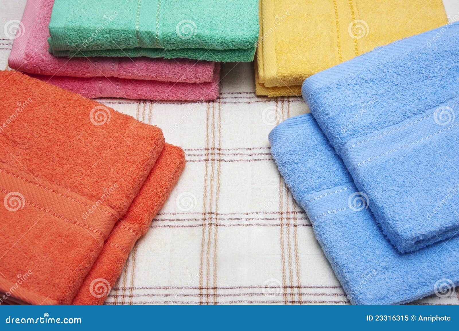 Colorful Towels stock image. Image of washing, pink, shower - 23316315