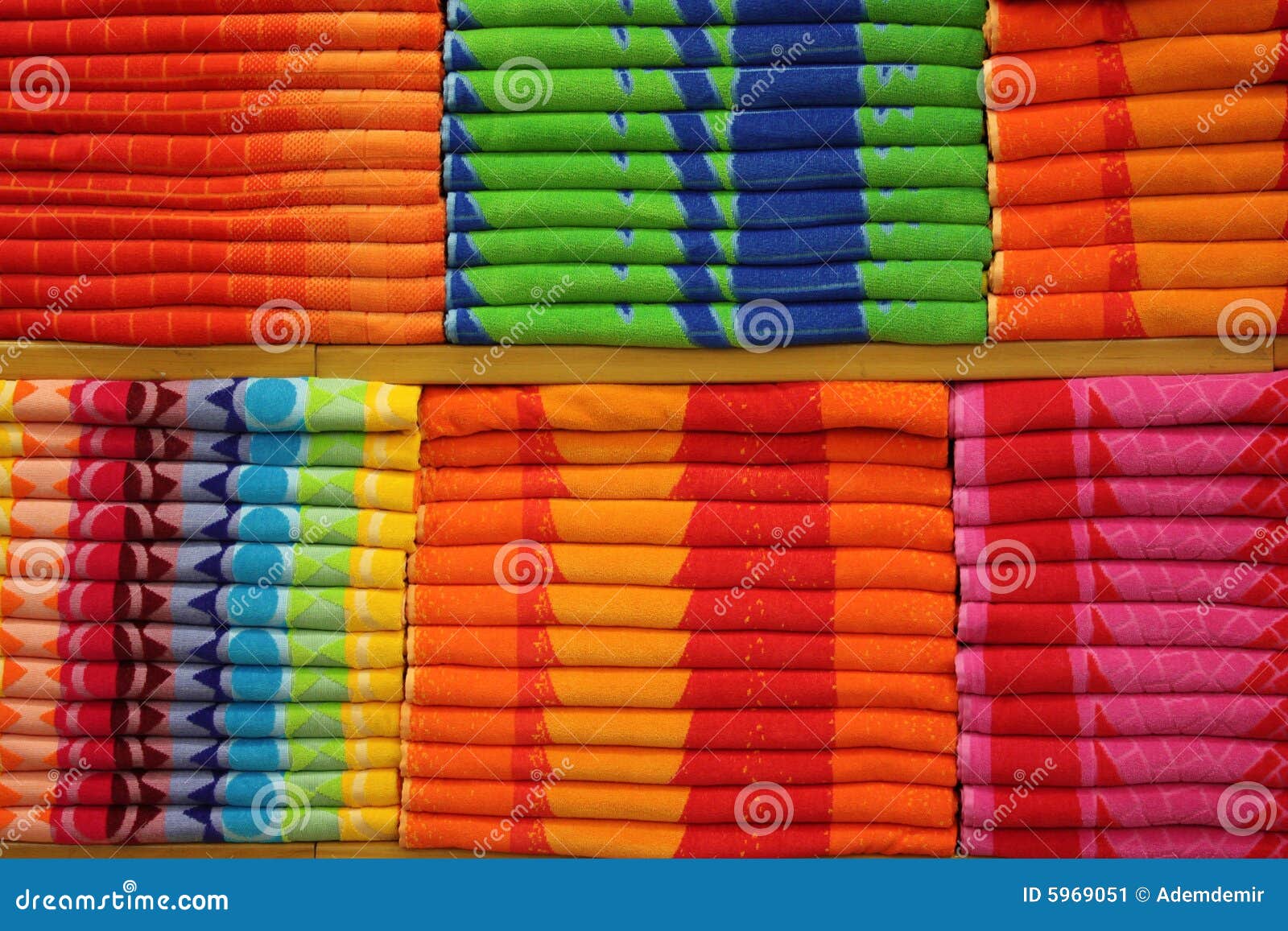 Colorful towels stock image. Image of pile, downy, rack - 5969051