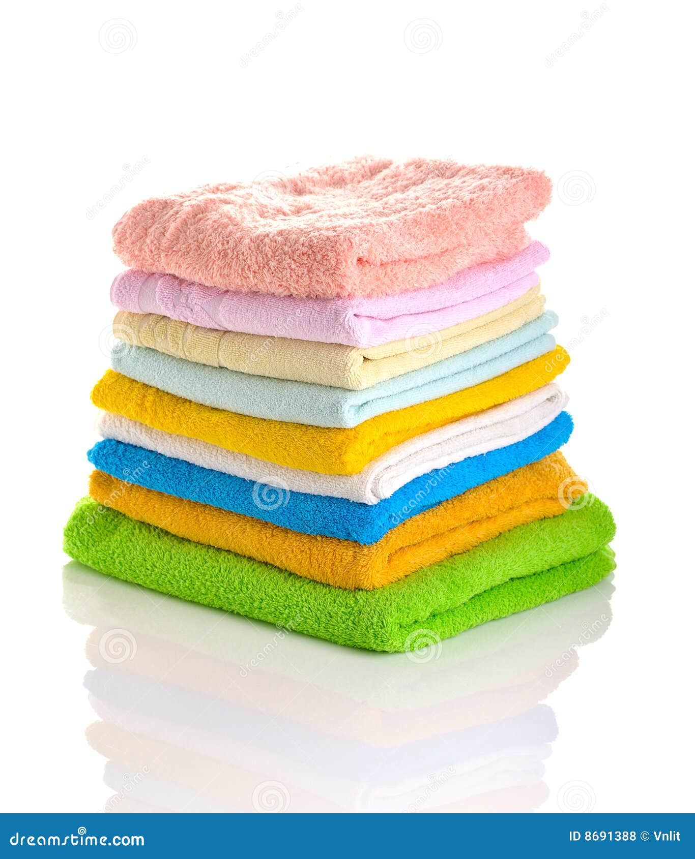 Colorful towels stock photo. Image of stack, shower, objects - 8691388