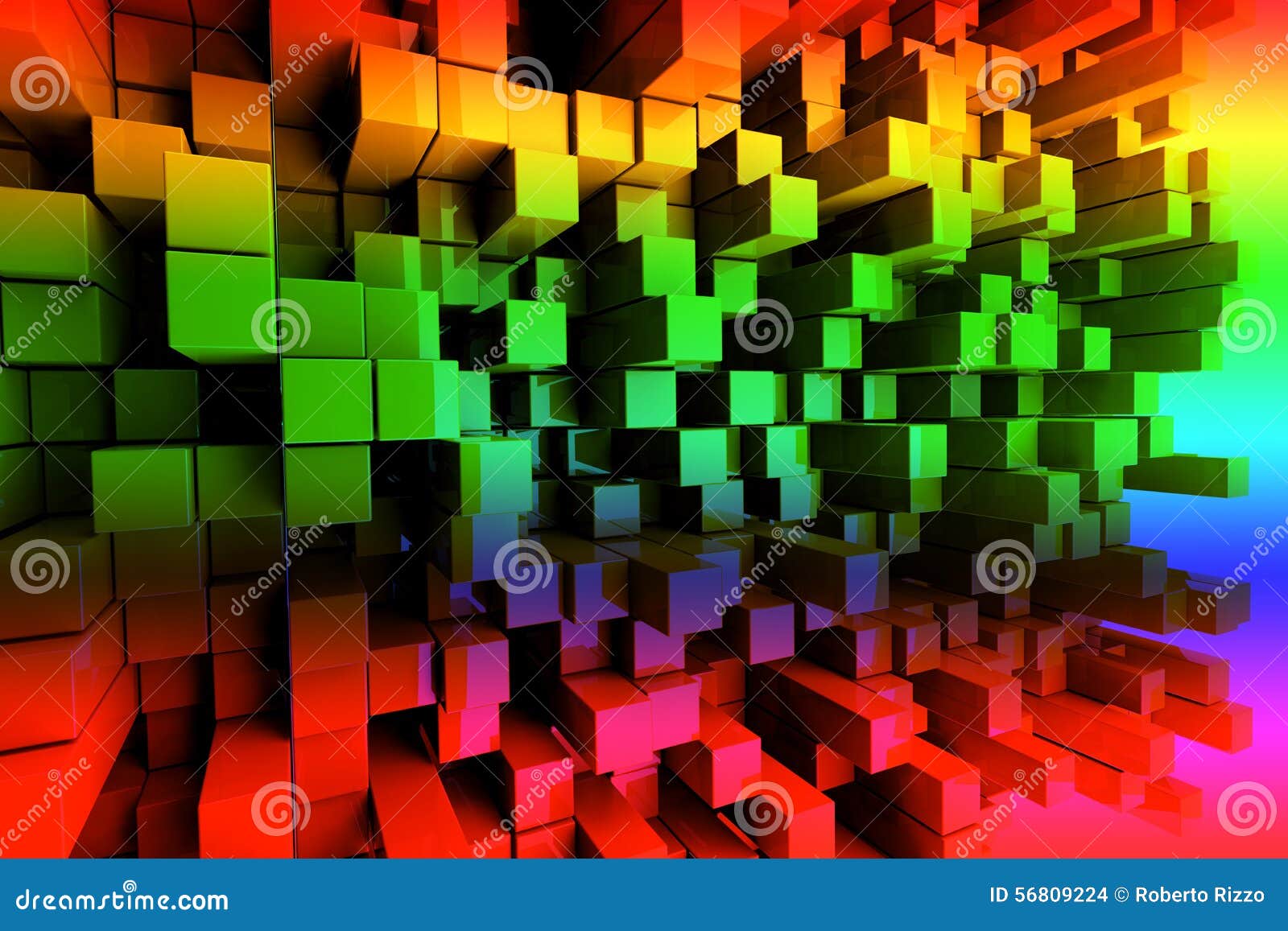 Colorful Towers stock illustration. Illustration of reflection - 56809224