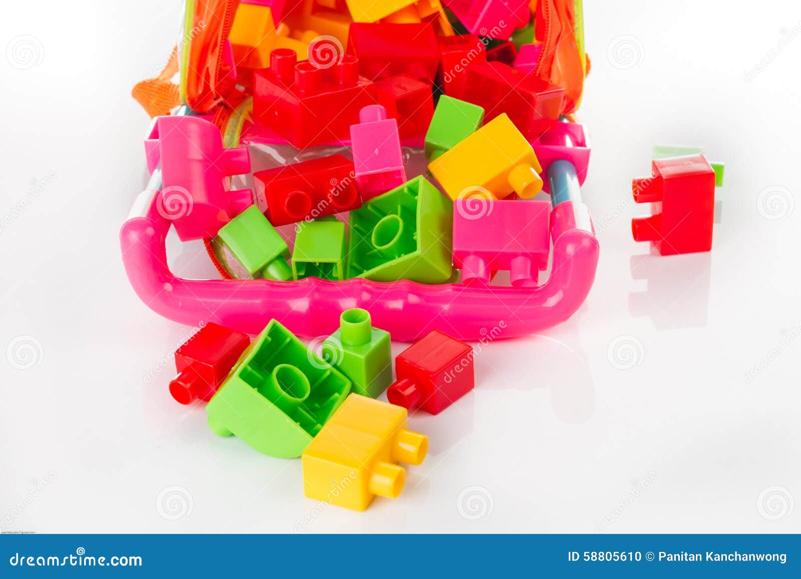 Colorful Toy Blocks Isolated on White Stock Photo - Image of colorful ...