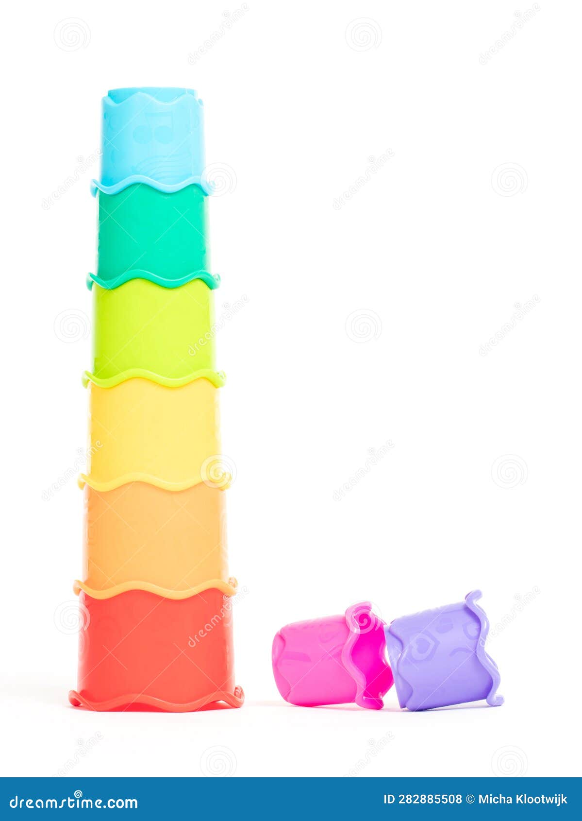 Colorful Toy For Children - Stack Cups, Isolated On White Royalty-Free ...