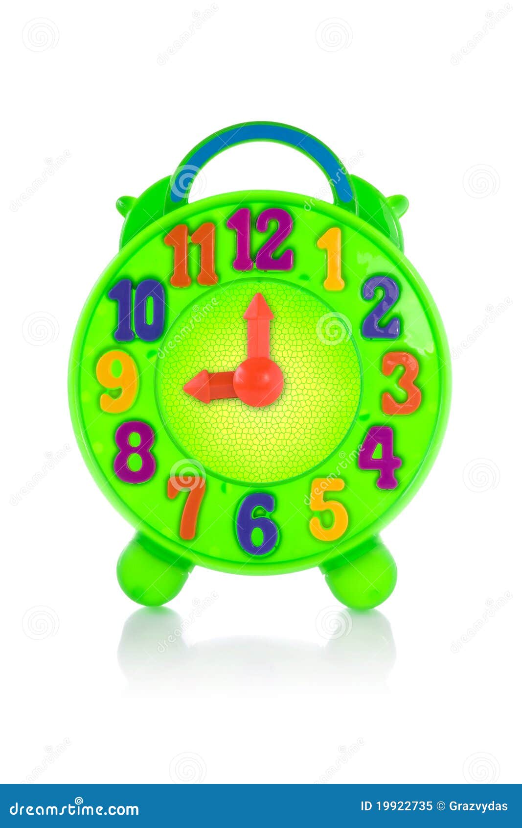 Colorful toy clock. stock image. Image of educational - 19922735