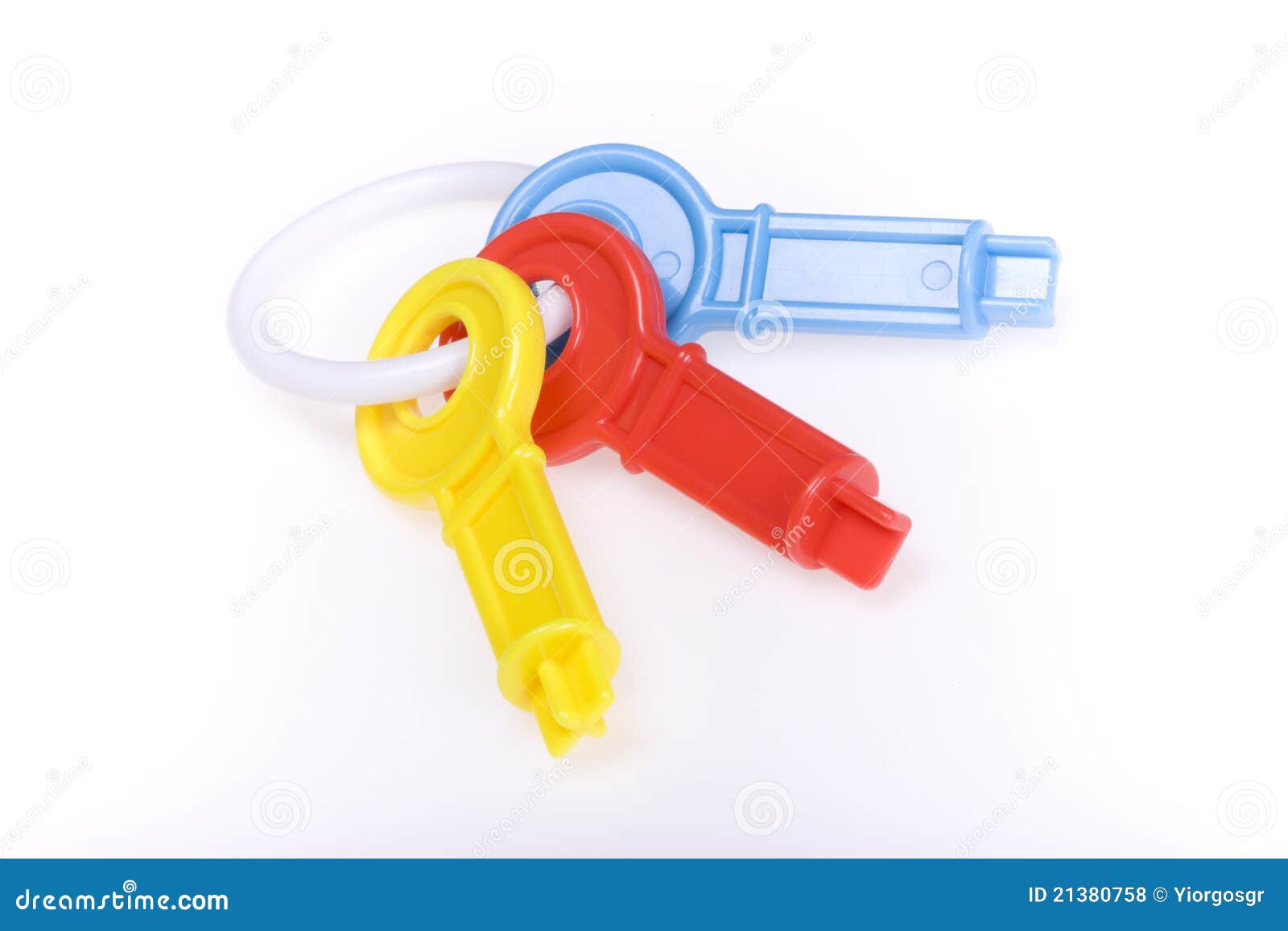 Colorful toy keys stock photo. Image of studio, infant - 21380758