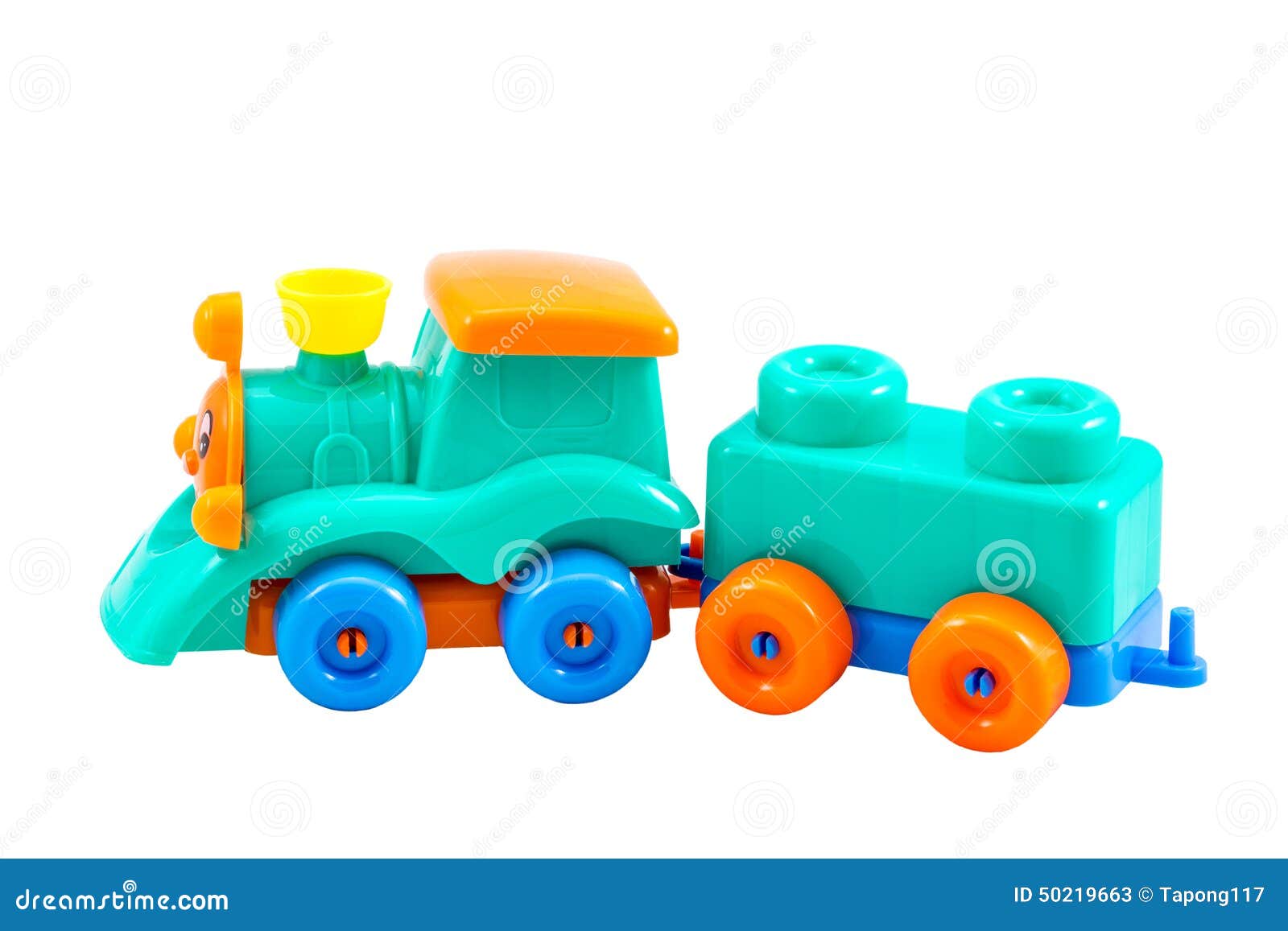 Colorful toy train stock image. Image of colored, transport - 50219663