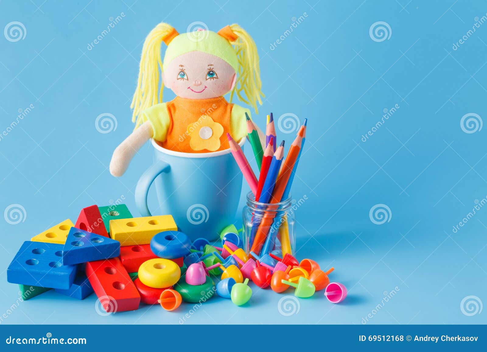 Colorful Toys Collection stock photo. Image of orange - 69512168