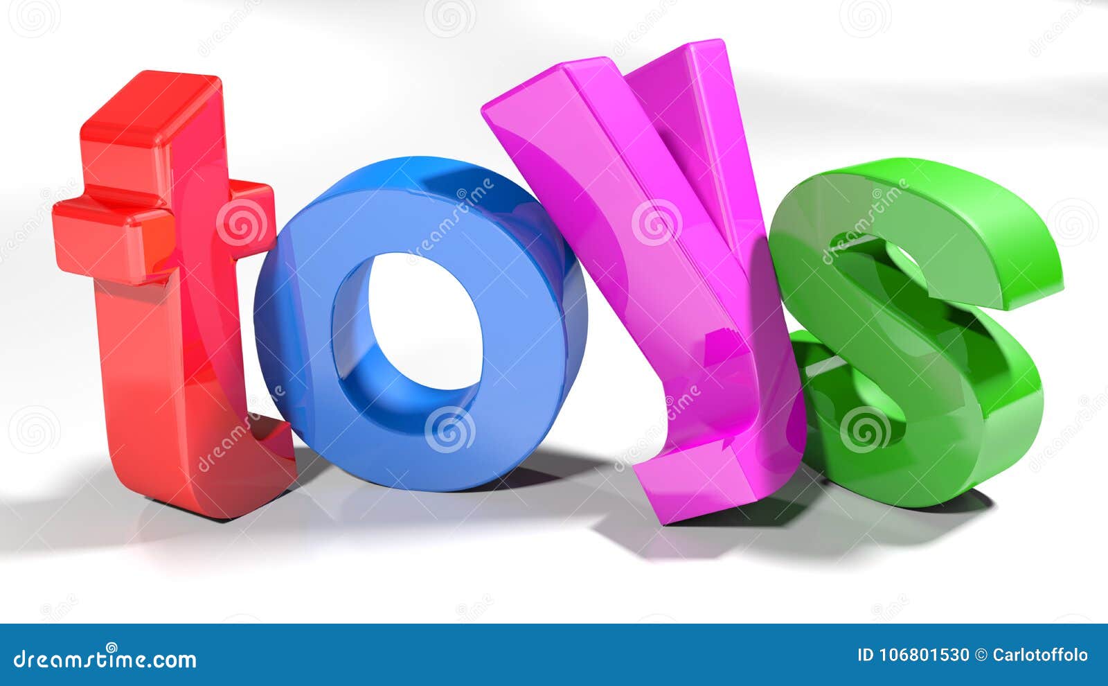 Colorful Toys - 3D Rendering Stock Illustration - Illustration of ...