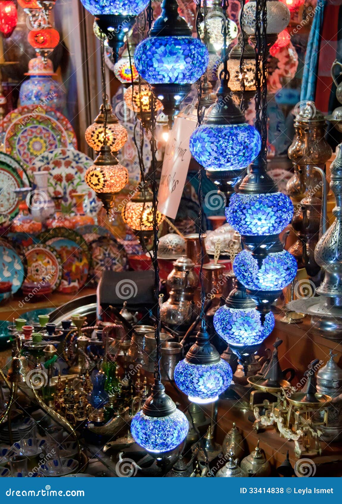 Colorful Traditional Turkish Lights Stock Photo - Image of display ...