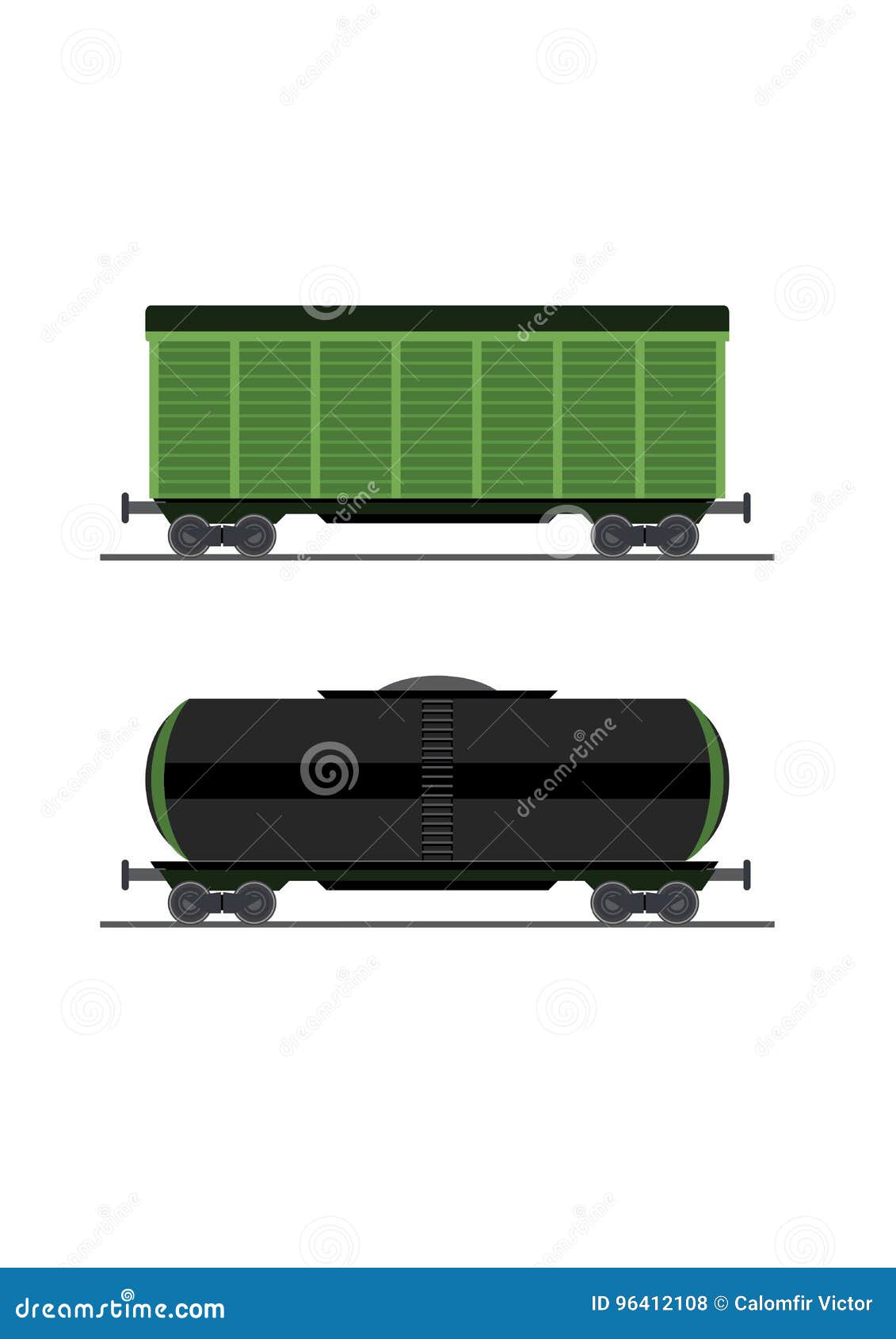 Colorful Train Car Vector Vagon. on the Railway Stock Vector ...
