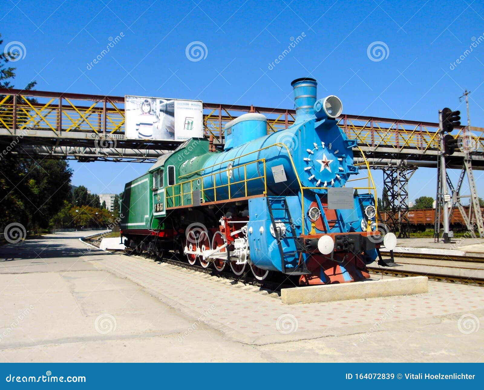 A Colorful Train in Chisinau Moldova Stock Image - Image of front ...
