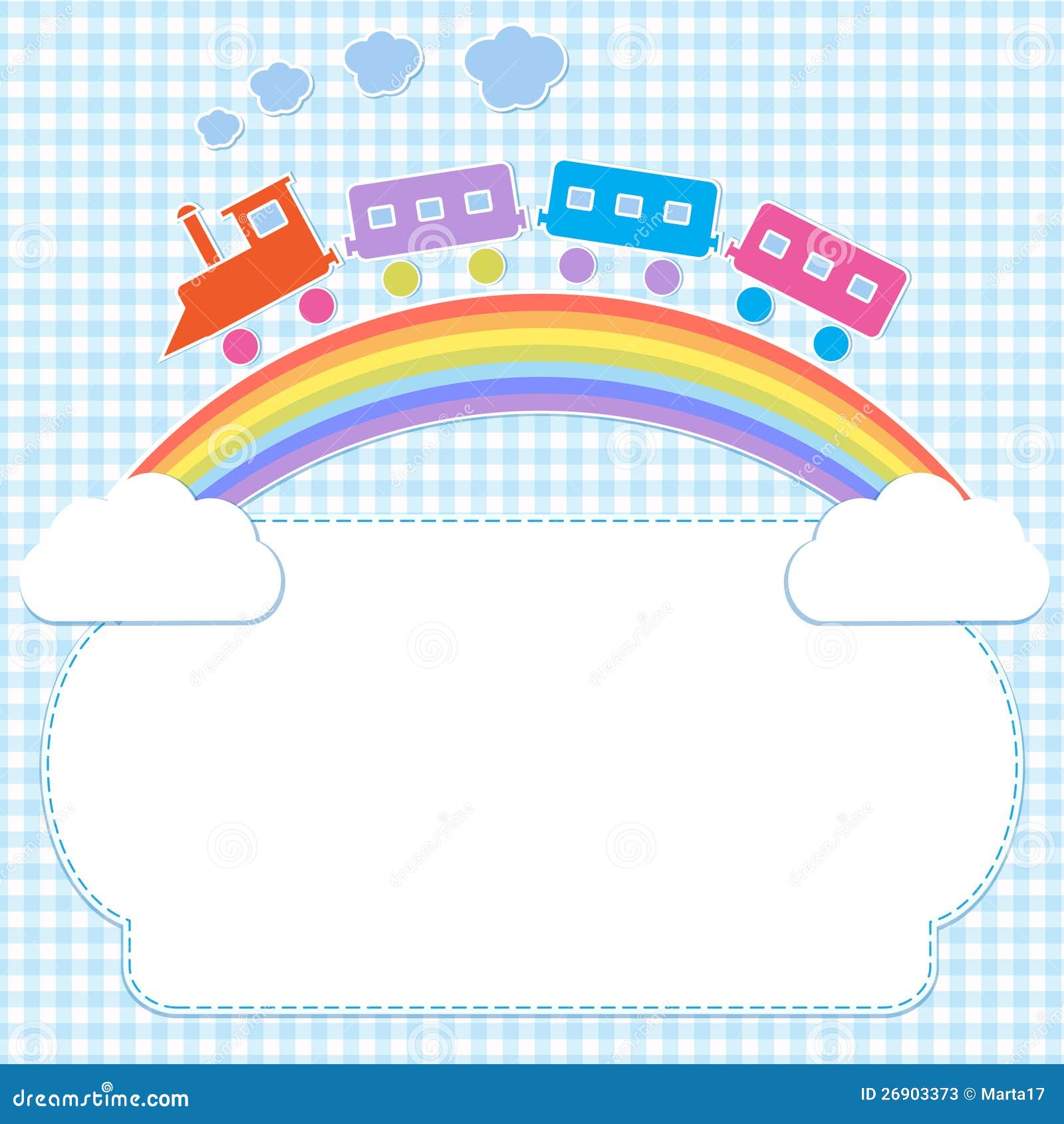 Colorful Train Car Vagon. On The Railway Stock Photo | CartoonDealer ...