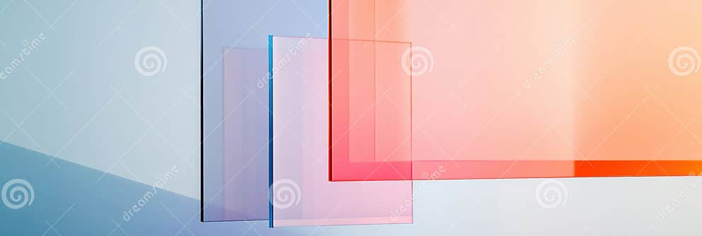 Colorful Translucent Geometric Shapes Create a Modern Artistic ...