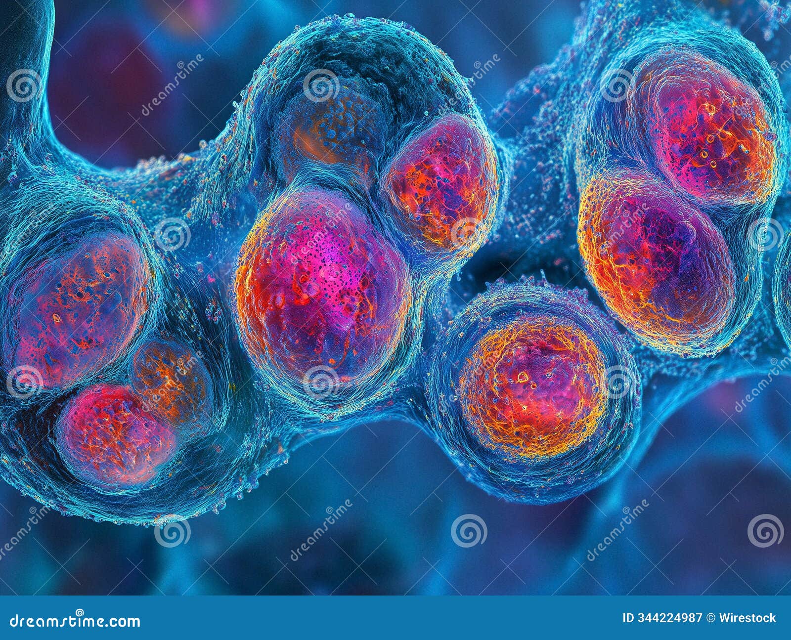 Colorful, Translucent Layers of Splitting Cells Stock Image - Image of ...