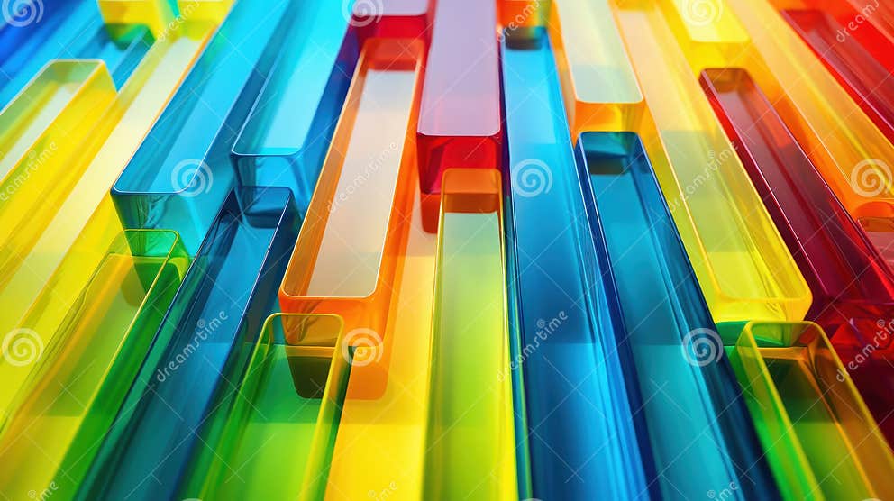 Colorful Transparent Bars Background Stock Illustration - Illustration ...