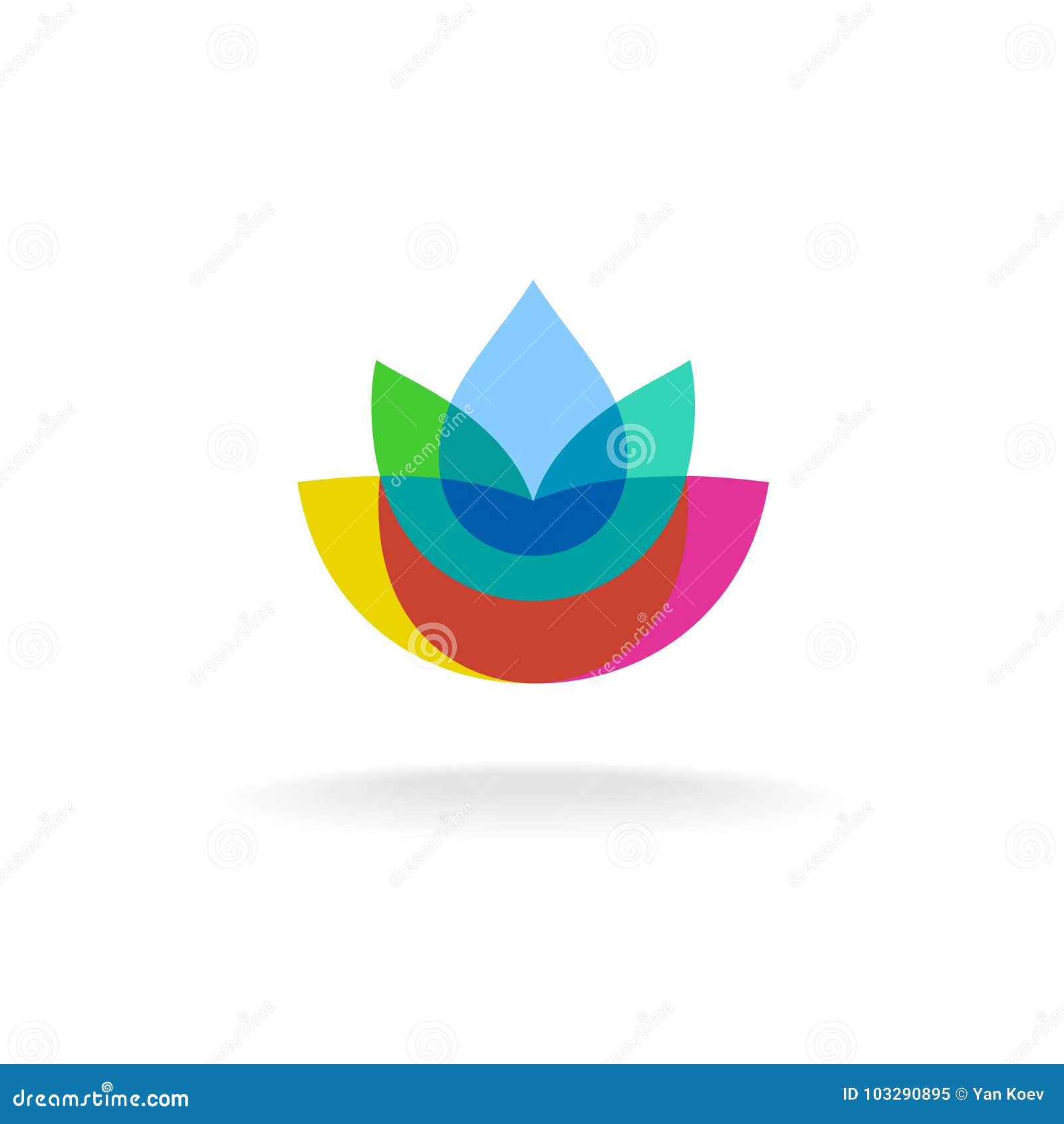 Colorful flower logo stock vector. Illustration of oriental - 103290895