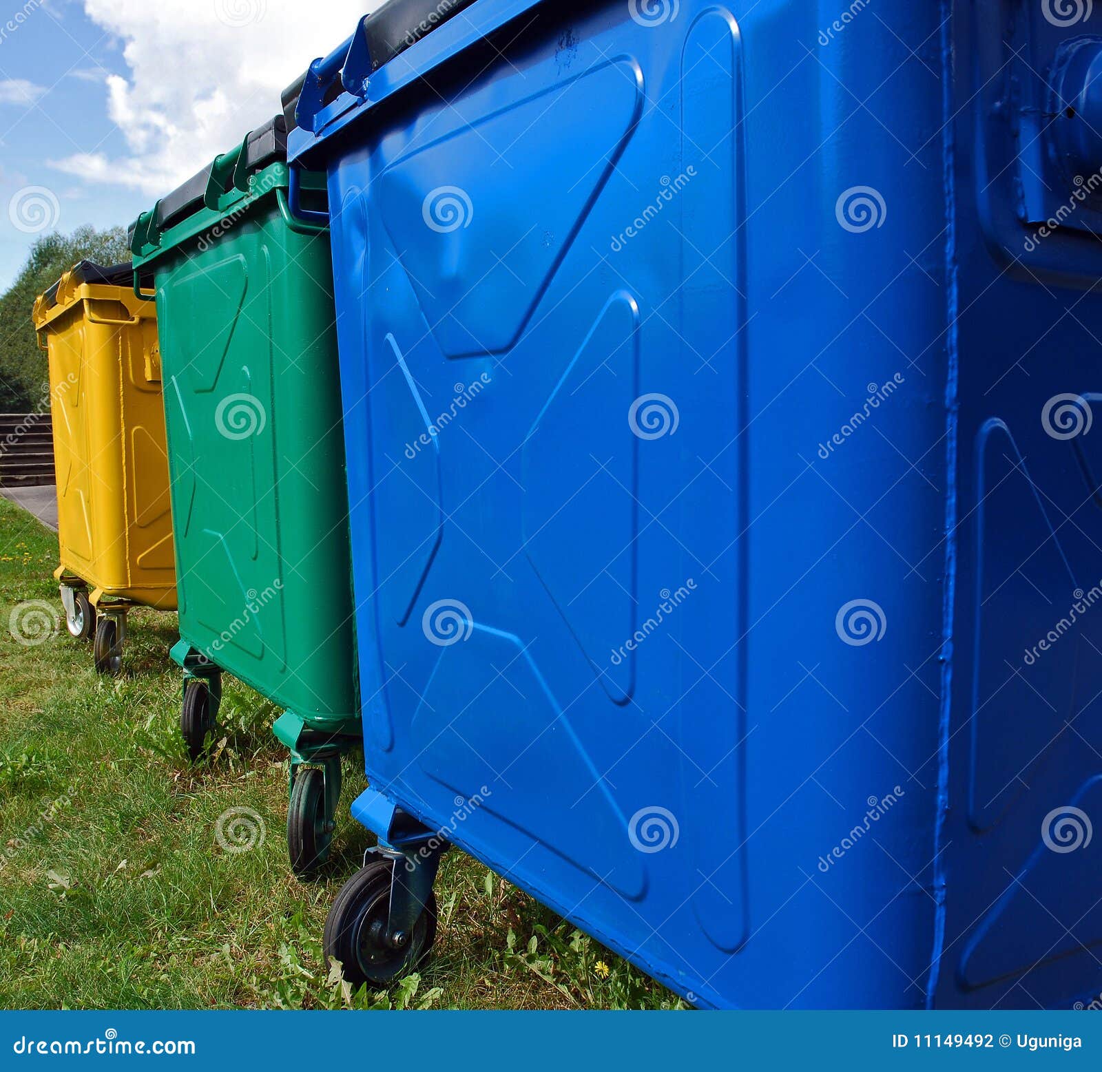 Colorful trashbins stock photo. Image of multicolor, recycle - 11149492
