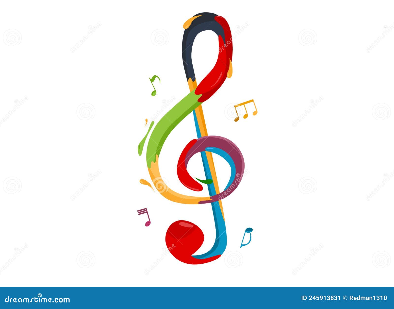 Colorful Treble Clef Stock Illustration | CartoonDealer.com #90880261