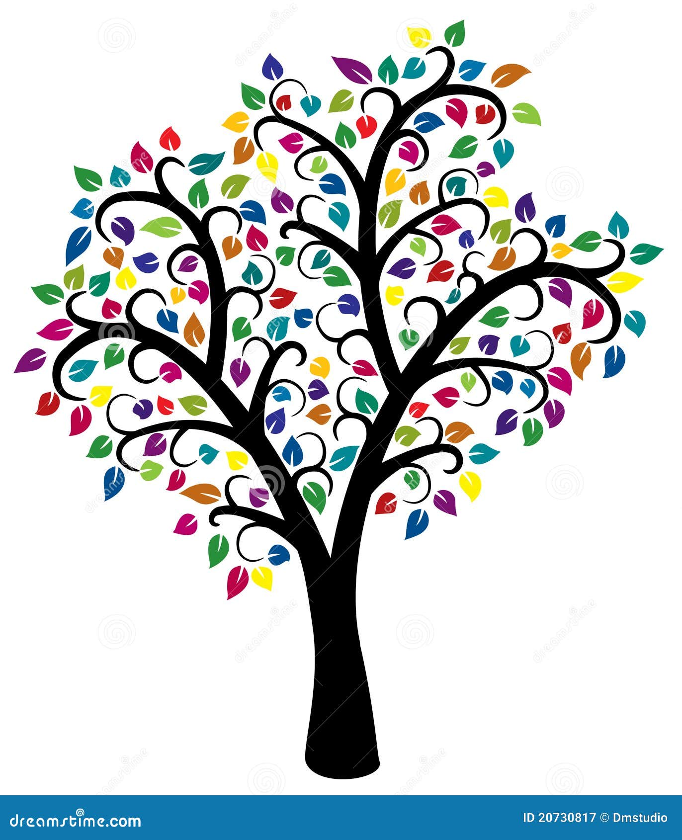 Colorful Tree Logo Vector Illustration | CartoonDealer.com #71494902