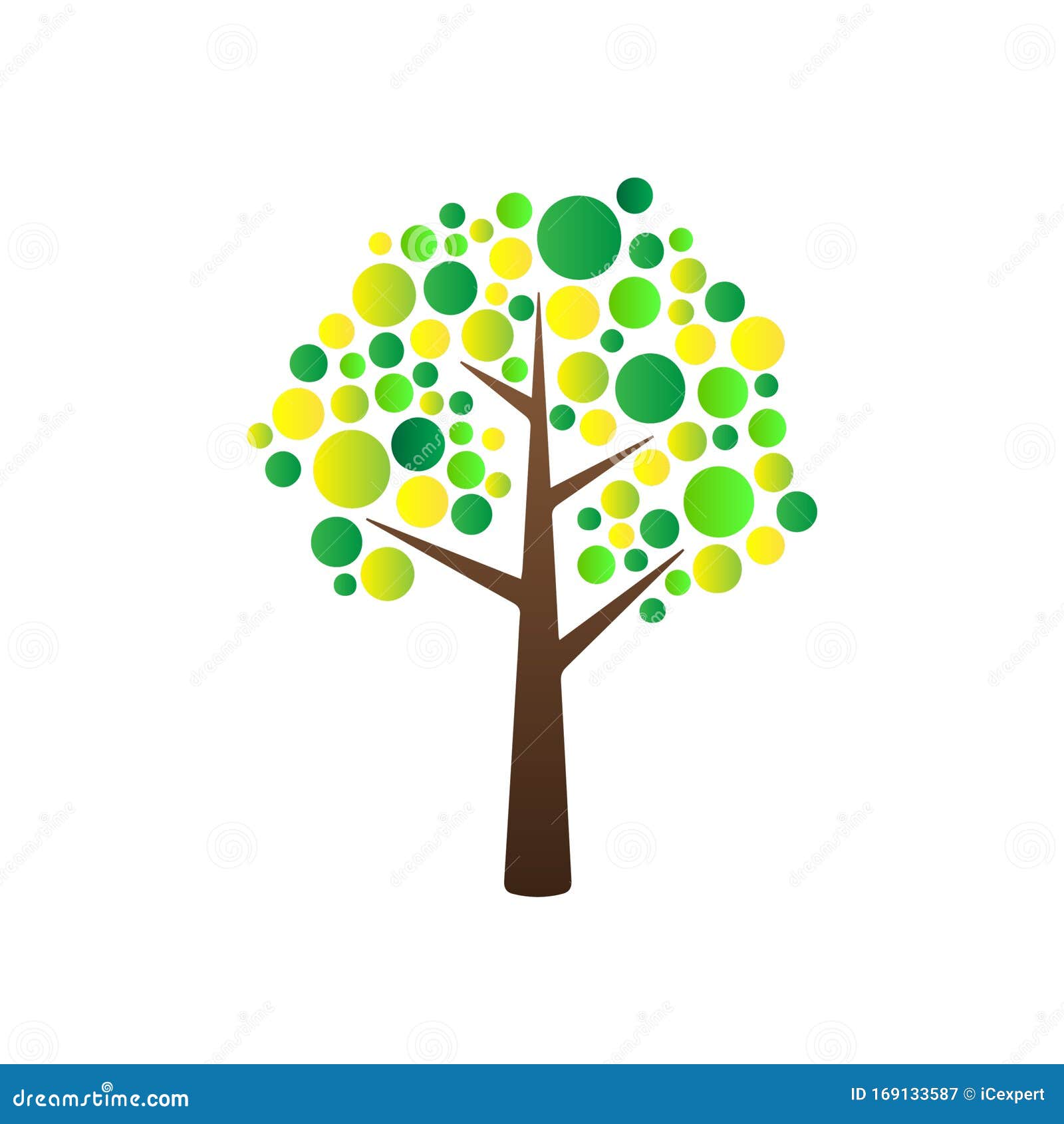 Colorful tree design stock vector. Illustration of forest - 169133587