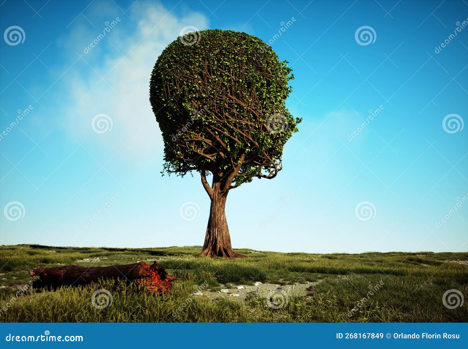 Colorful Tree Shaped As a Human Head. Self Development and Growth ...