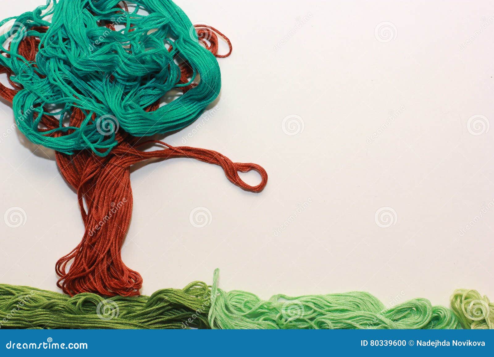 Colorful tree from threads stock photo. Image of green - 80339600